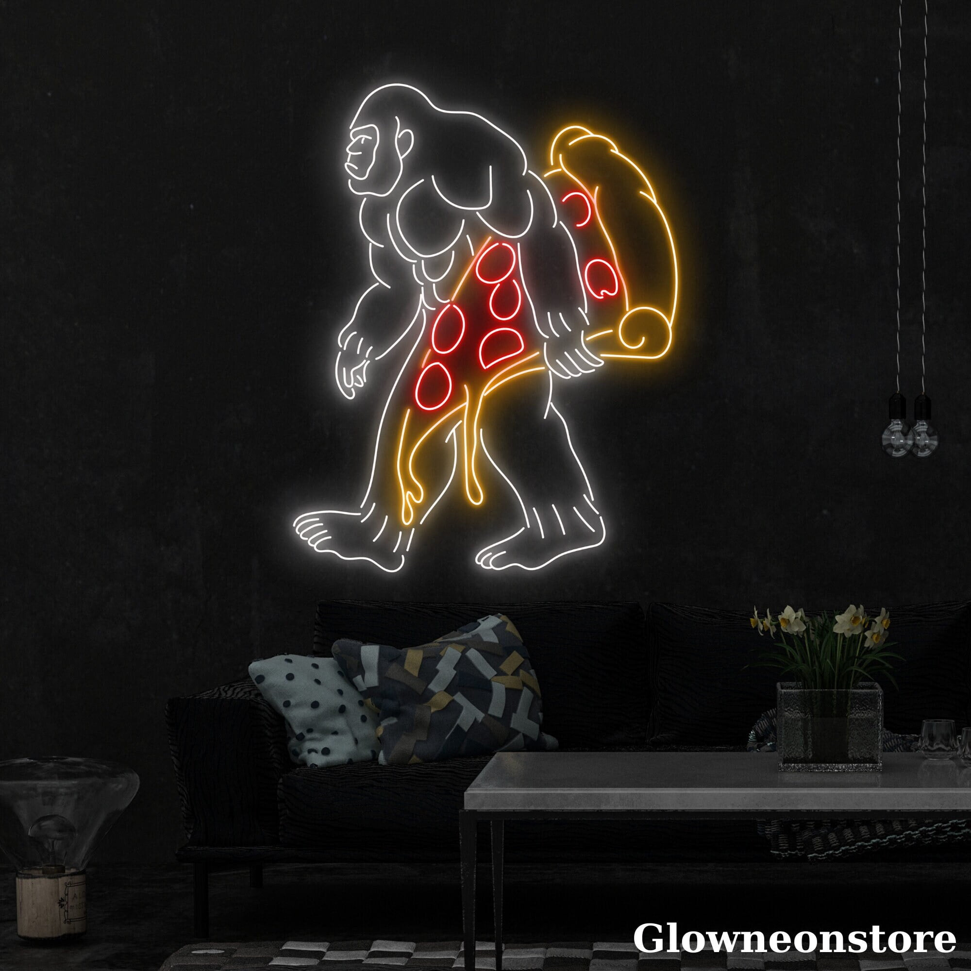 Glowneon Bigfoot Pizza Neon Sign, Pizza Led Sign, Restaurant Decor ...