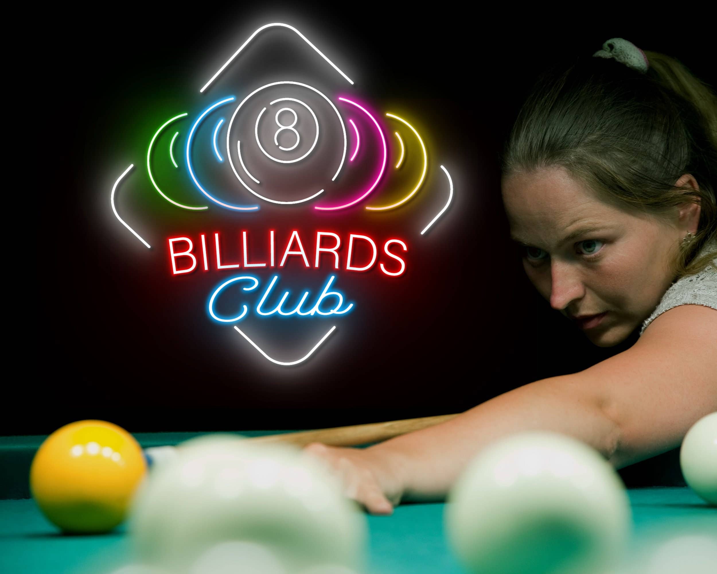 Glowneon Billiard Neon Sign, Arcade Wall Decor - Walmart.com