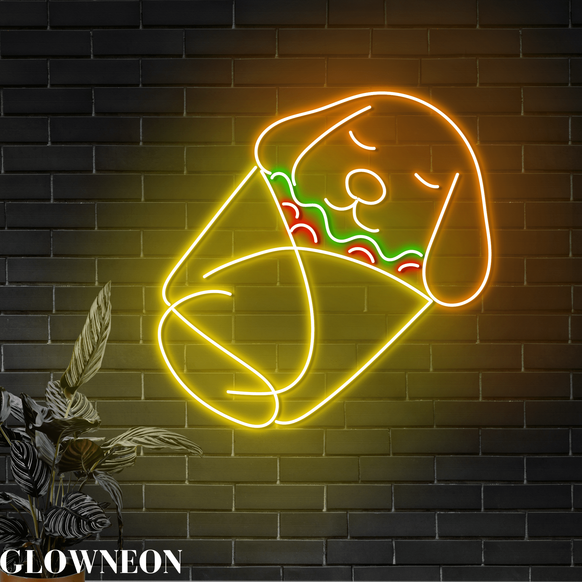 Glowneon Bloodhound Dog Tacos Led Sign, Mexican Tacos Restaurant Sign ...
