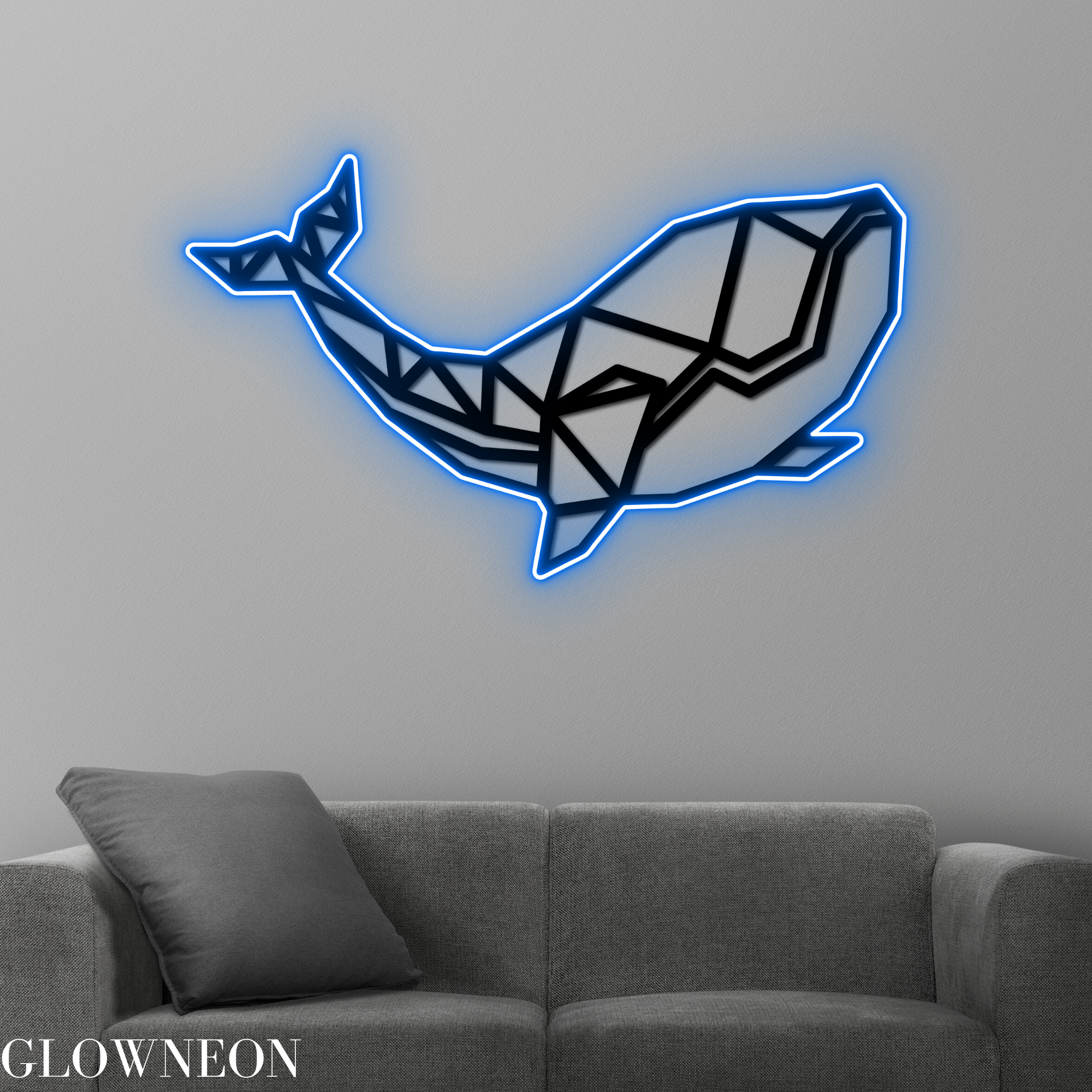 Glowneon Blue Whale Led Acrylic Light To Illuminate Your Kid Bedroom ...