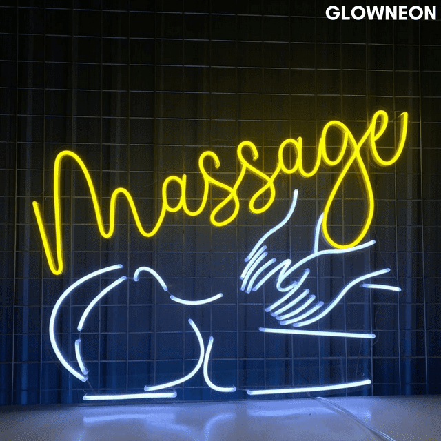 Glowneon Body Massage Neon Sign, Massage Spa Led Sign, Spa Salon Art ...