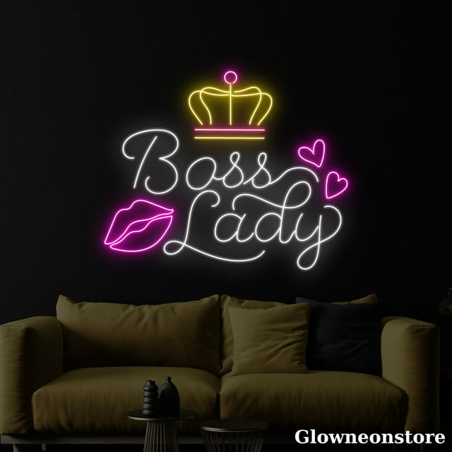 Glowneon Boss Lady Neon Sign, Boss Lady Led Light, Home Club Bar Decor ...