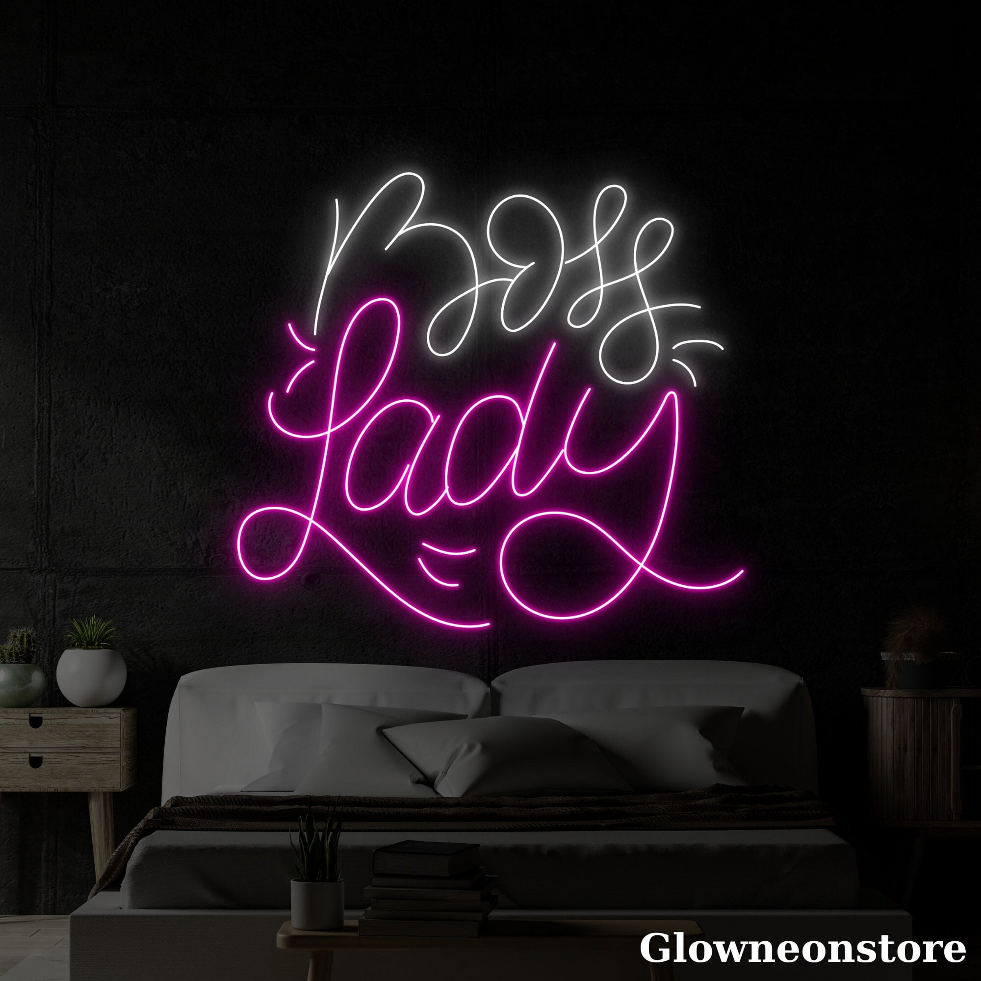 Glowneon Boss Lady Neon Sign Boss Lady Led Light Home Club Bar Party