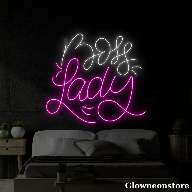 Glowneon Boss Lady Neon Sign, Boss Lady Led Light, Home Club Bar Party ...