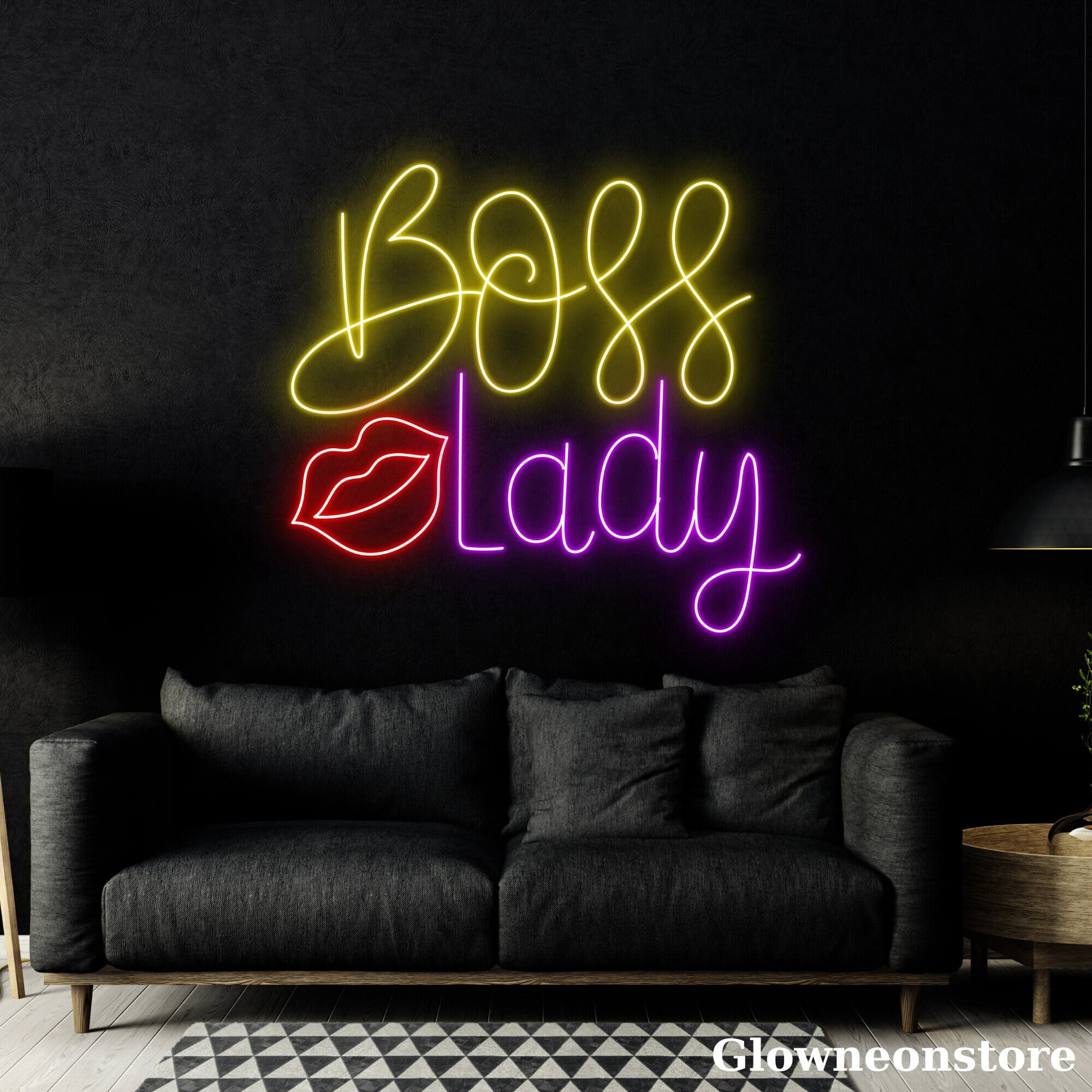Glowneon Boss Lady Neon Sign Boss Lady Led Light Party Decor Girl