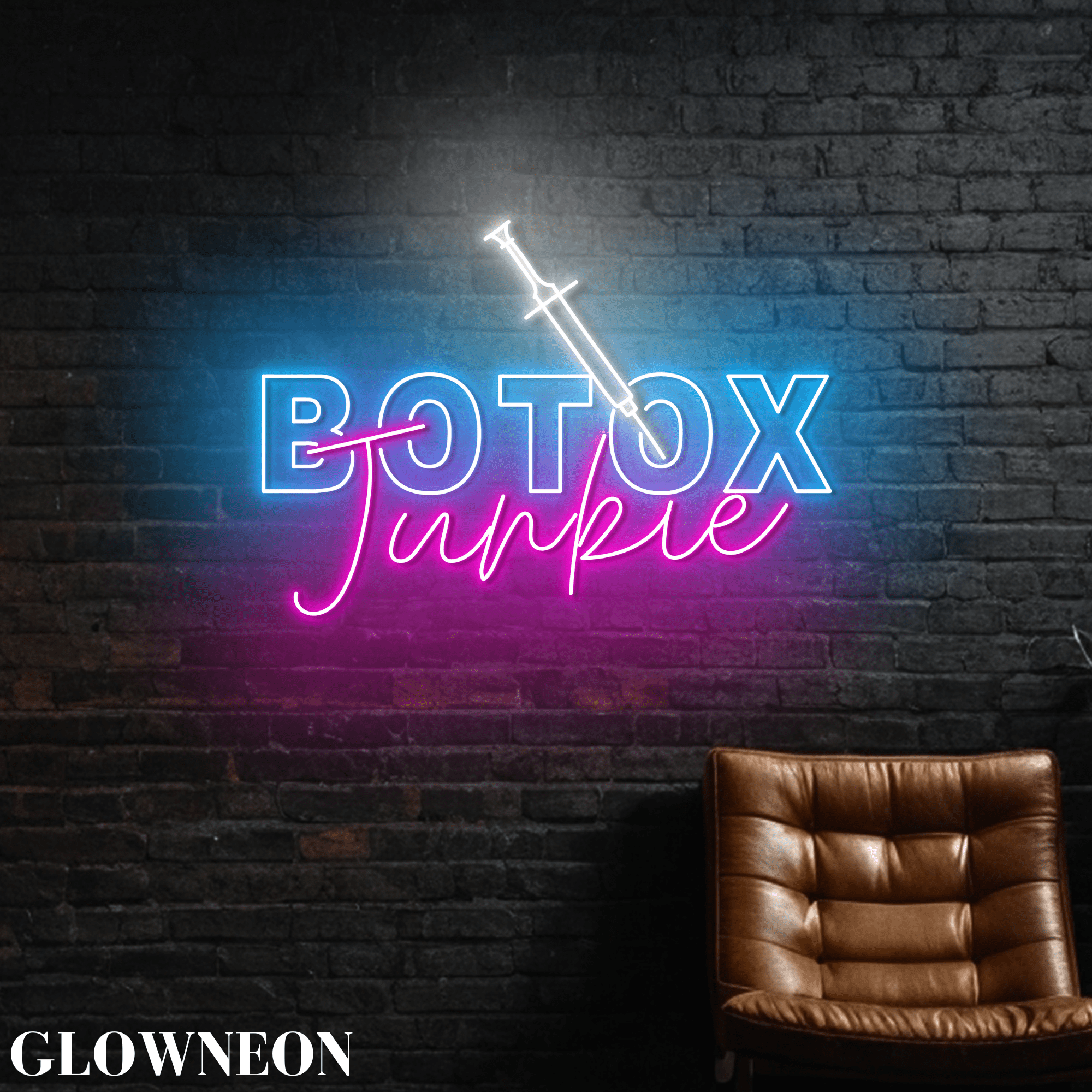 Glowneon Botox Junkie Wall Led Light, Botox Filler Injection Spa Sign ...