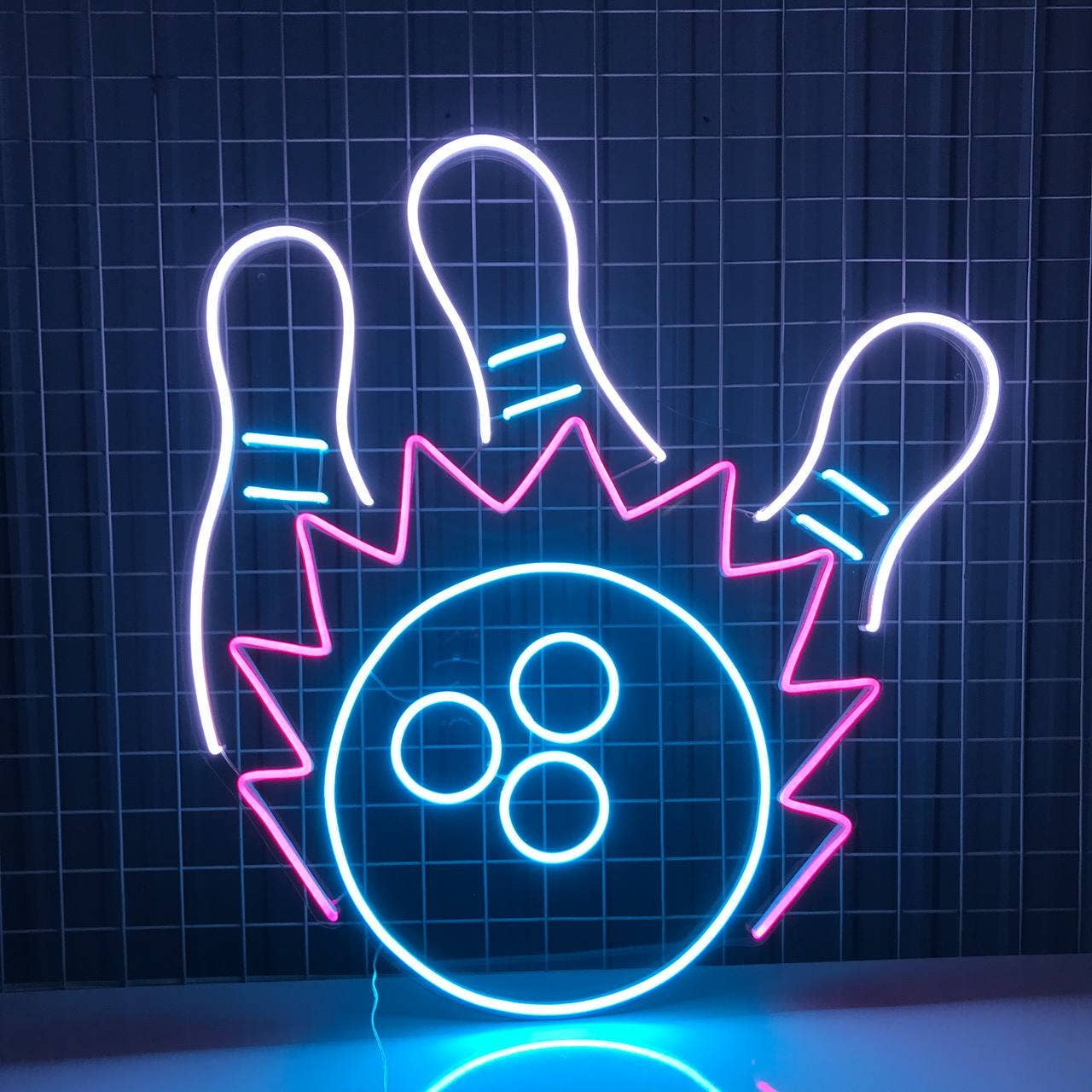 Glowneon Bowling Ball Neon Sign, Bowling Game Store Decor Signboard ...