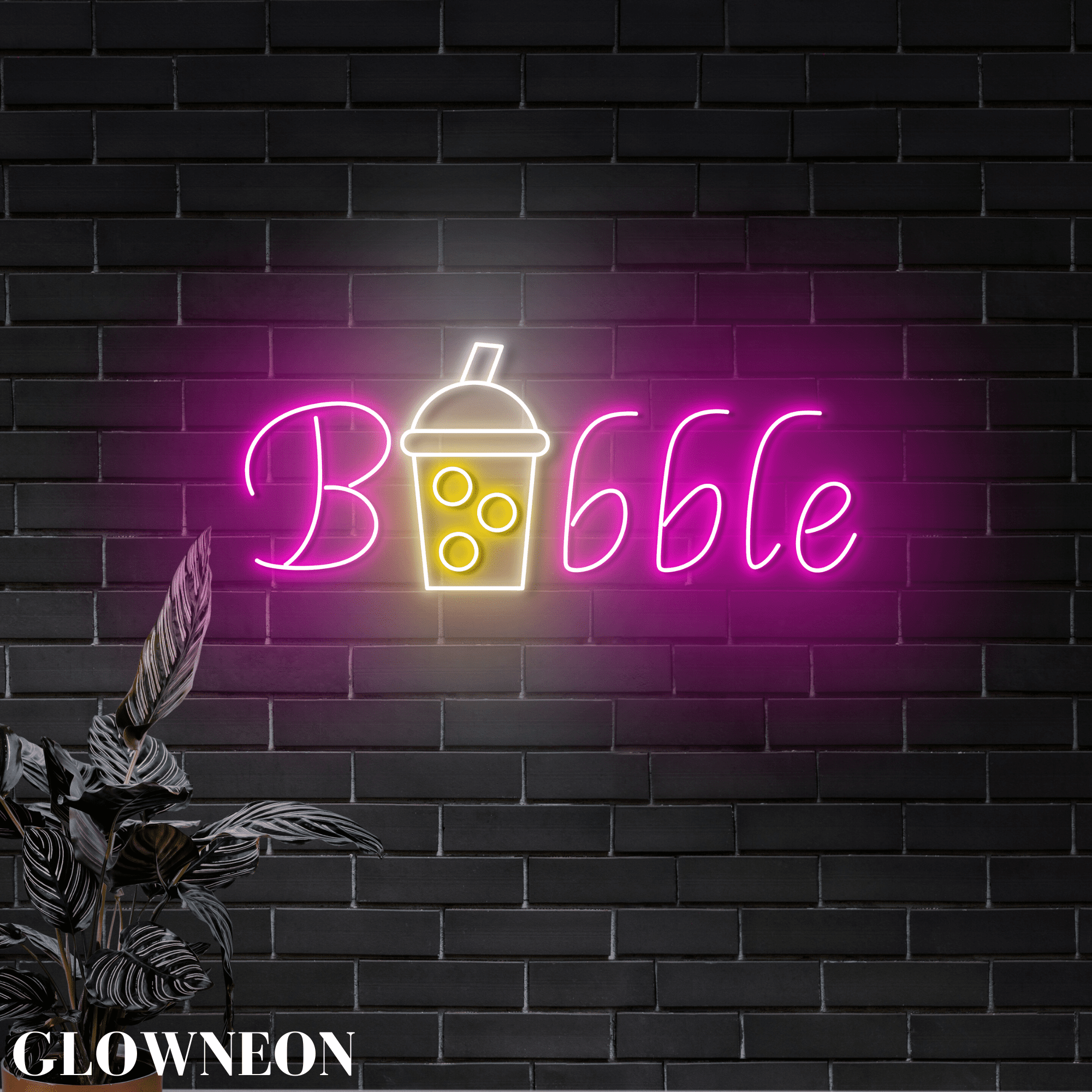 Glowneon Bubble Led Sign, Bubble Tea Neon Wall Art, Boba Tea Wall Art ...
