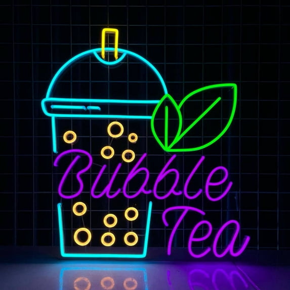 Glowneon Bubble Tea Neon Sign,Boba Tea Neon Light, Milk Tea Led Sign ...