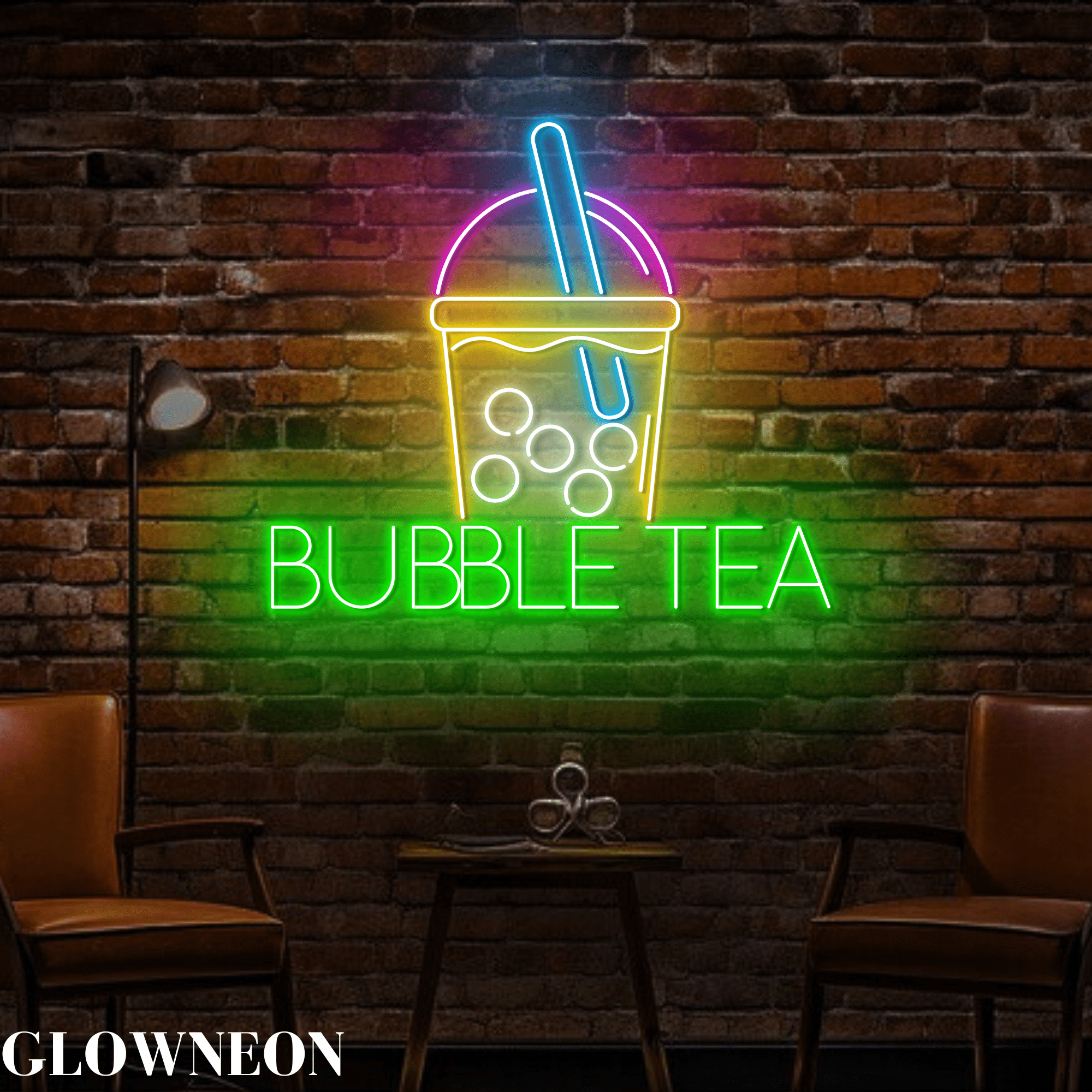 Glowneon Bubble Tea Shop Neon Sign, Boba Milk Tea Shop Led Wall Decor ...