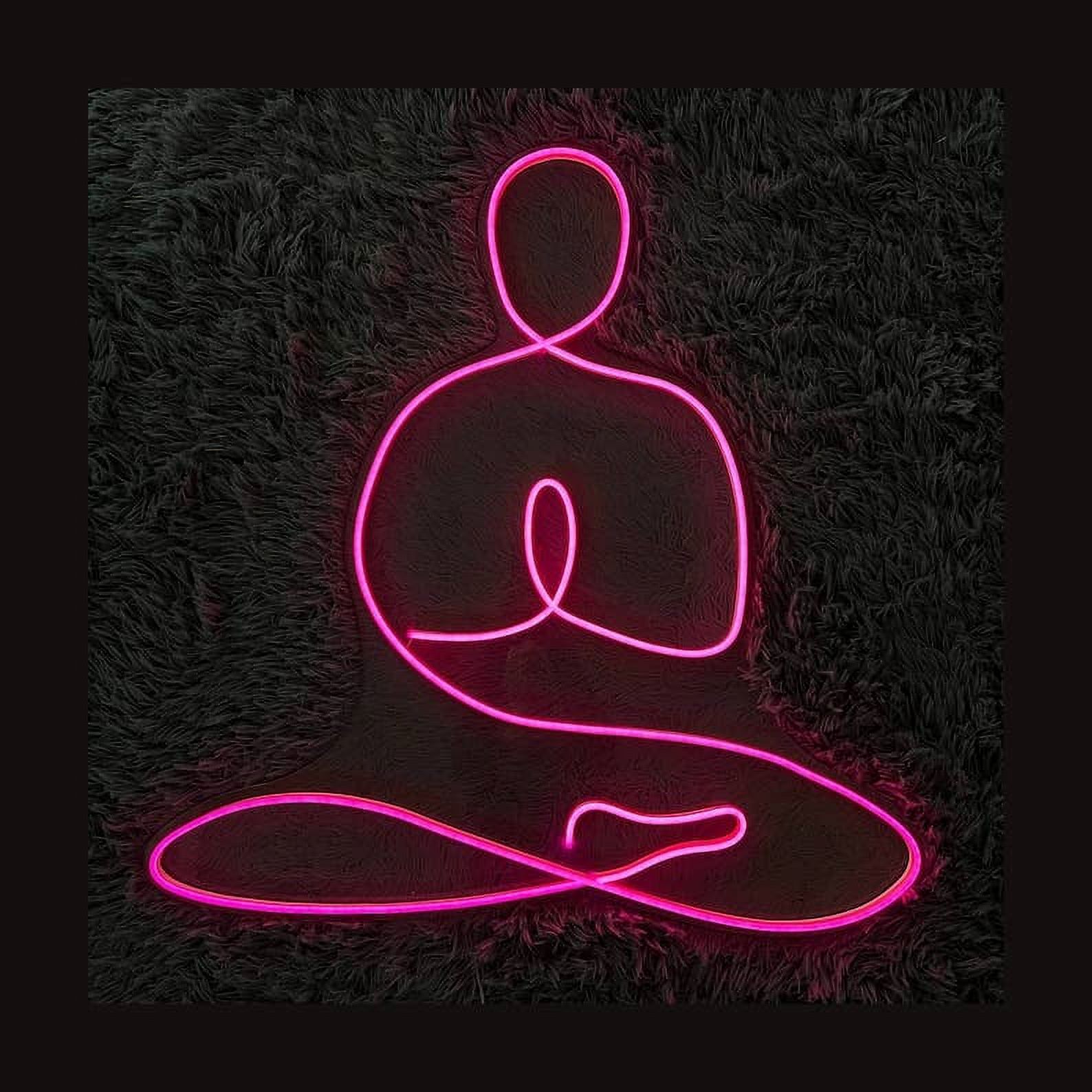 Glowneon Buddha Statue Neon Sign,Meditation Yoga Club Decor - Walmart.com