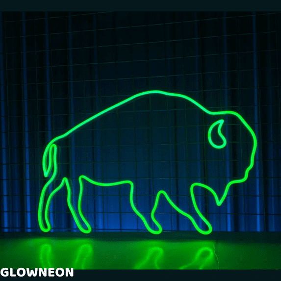 Glowneon Bull Neon Sign, Bull Bison Led Sign, Rodeo Bull Man Cave Art ...