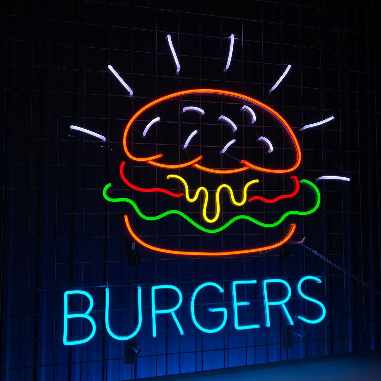 Glowneon Burgers Neon Signs, Fast Food Decor Burger Shop - Walmart.com