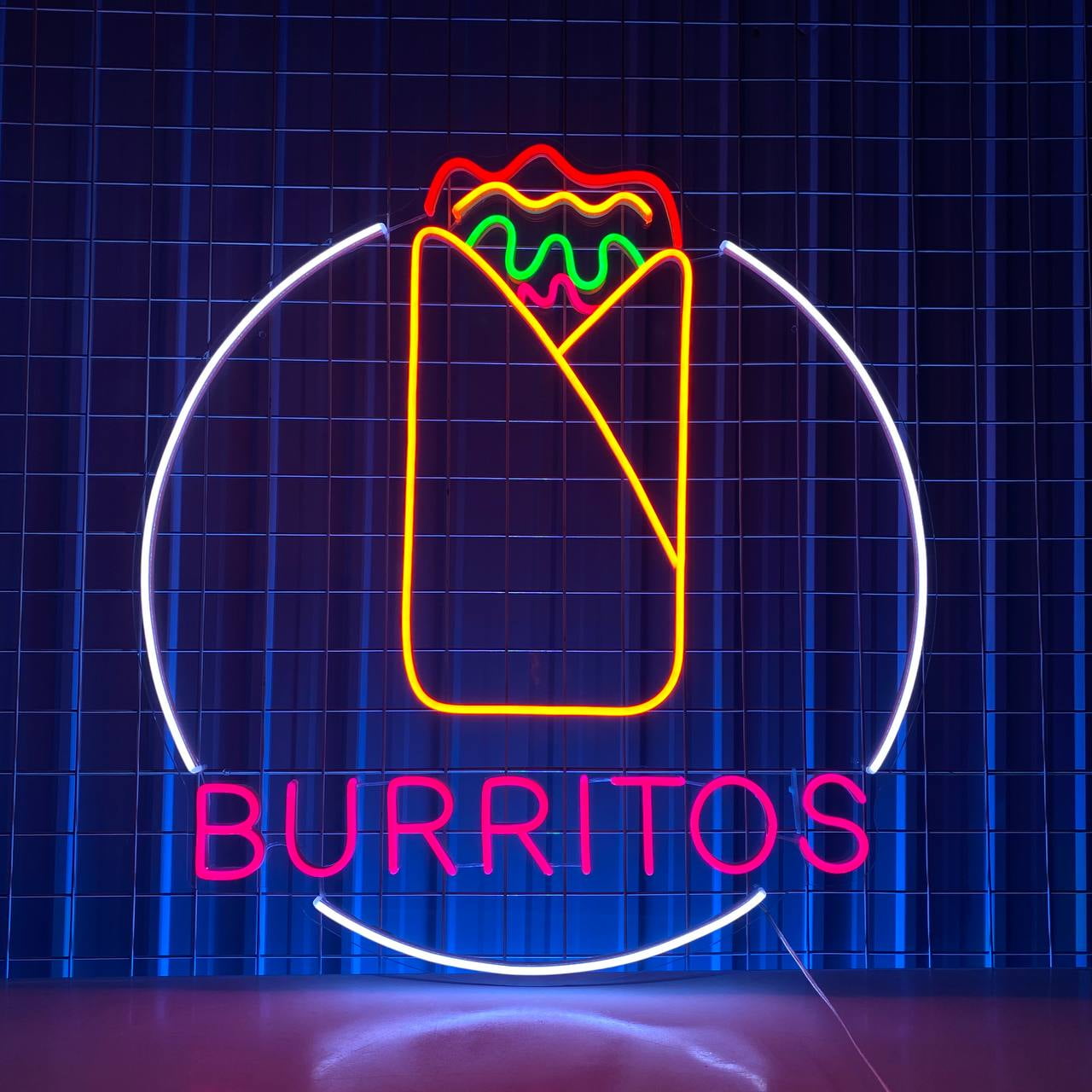 Glowneon Burrito Neon Sign, Burrito Led Light, Street Food Light ...