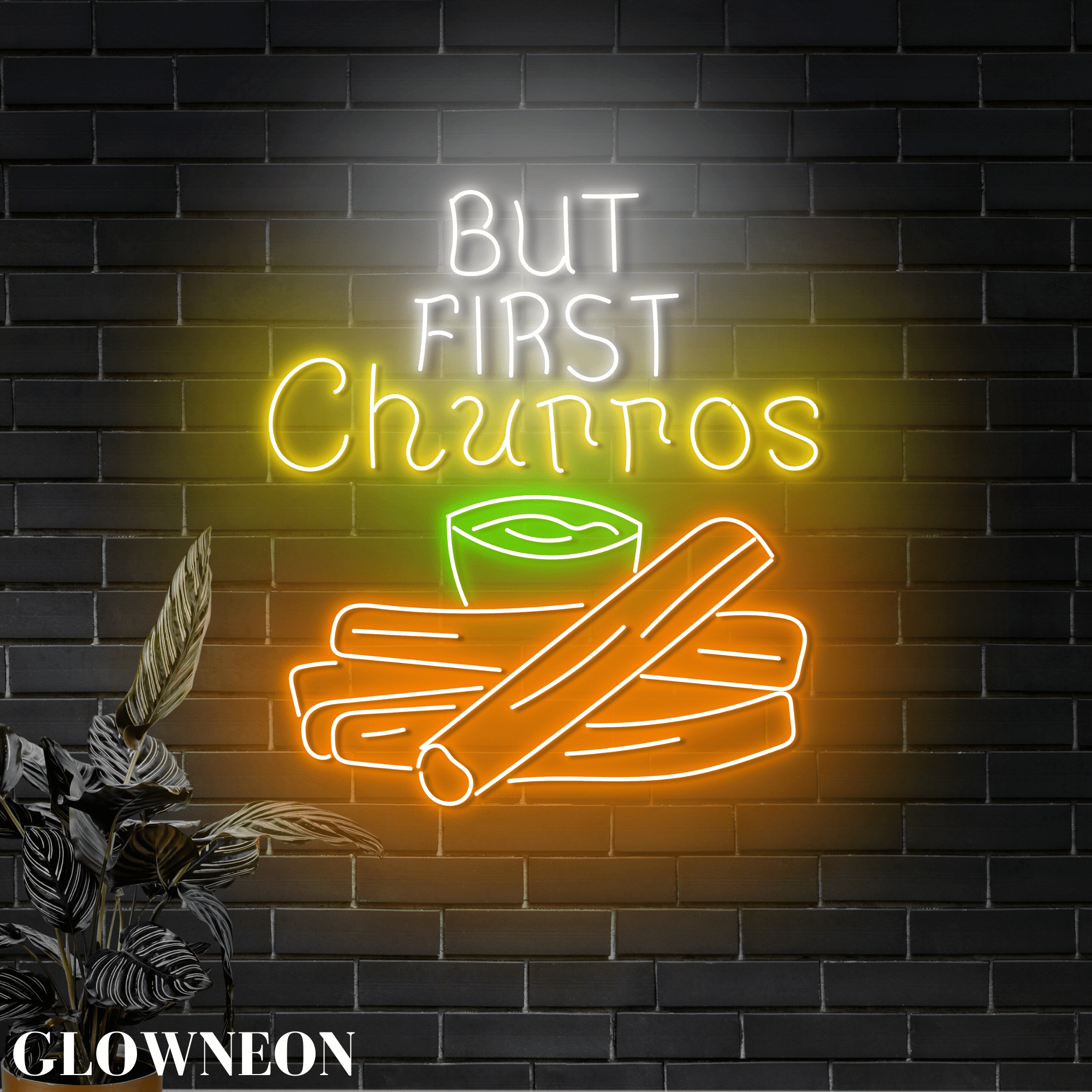 Glowneon But First Churros Wall Led Light, Churros Spanish Shop Decor - Walmart.com