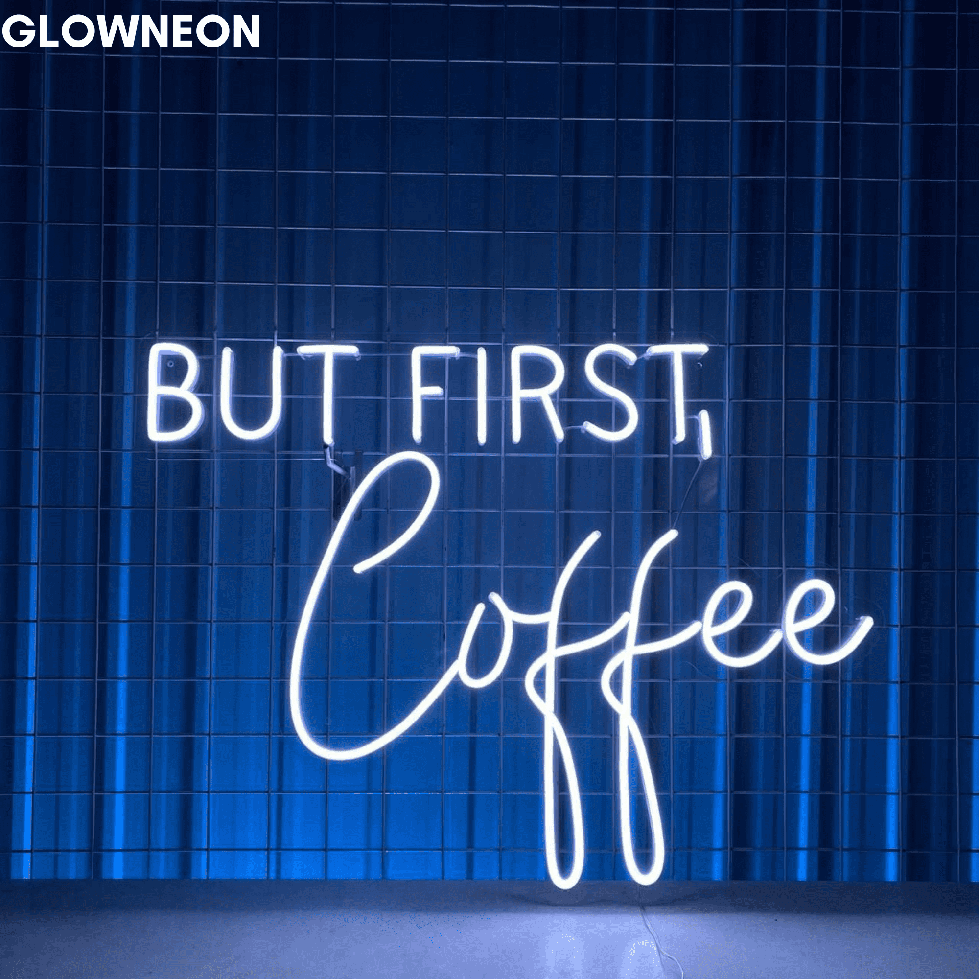 Glowneon But First Coffee Neon Led Wall Art, Coffee Shop Wall Decor ...