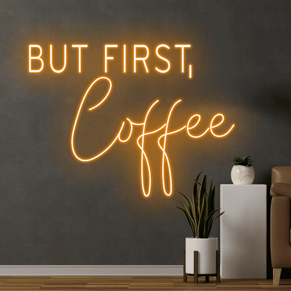 Glowneon But First Coffee Neon Signs, Coffee Shop Store Wall Decor ...