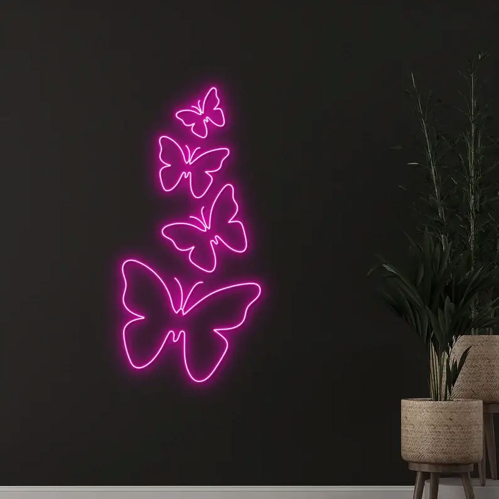 Glowneon Butterflies Neon Signs, Long-lasting Lights Wall Art Decor ...