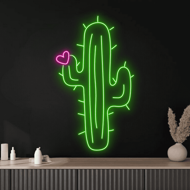 Glowneon Cactus Neon Signs, Plan & Flower Shop Wall Art LED Decor ...