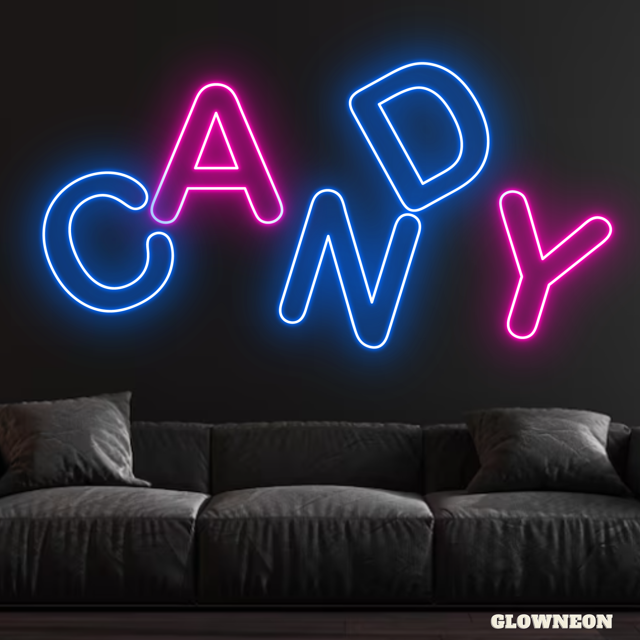 Glowneon Candy Neon Sign, Candy LED Sign, Kitchen Decor, Candy Light ...