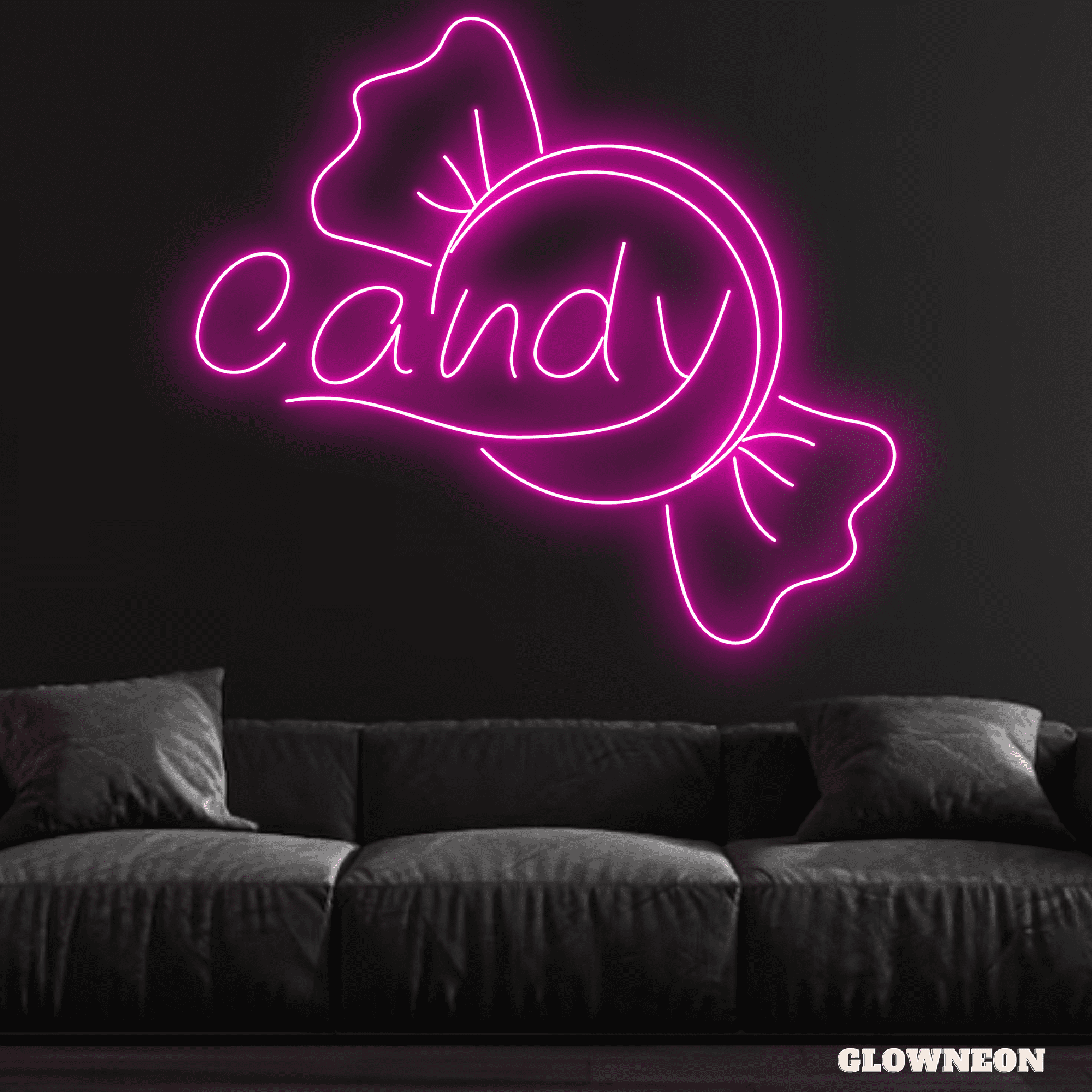 Glowneon Candy Neon Sign, Candy Shop Decor, Bakery Decor, Candy Sign ...