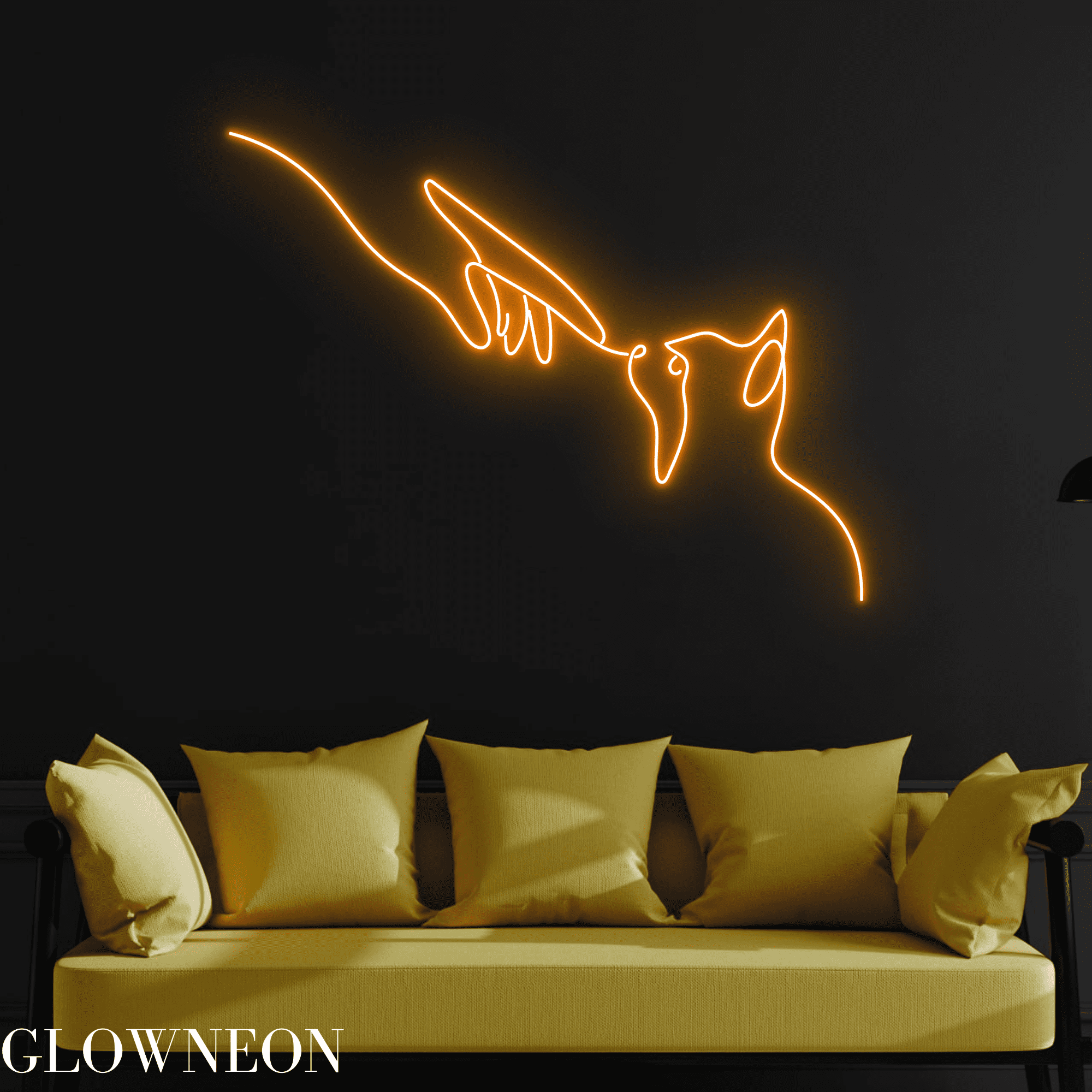 Glowneon Cat Boss Touch Neon Sign, Cat Line Led Sign, Cat Lover Gifts ...