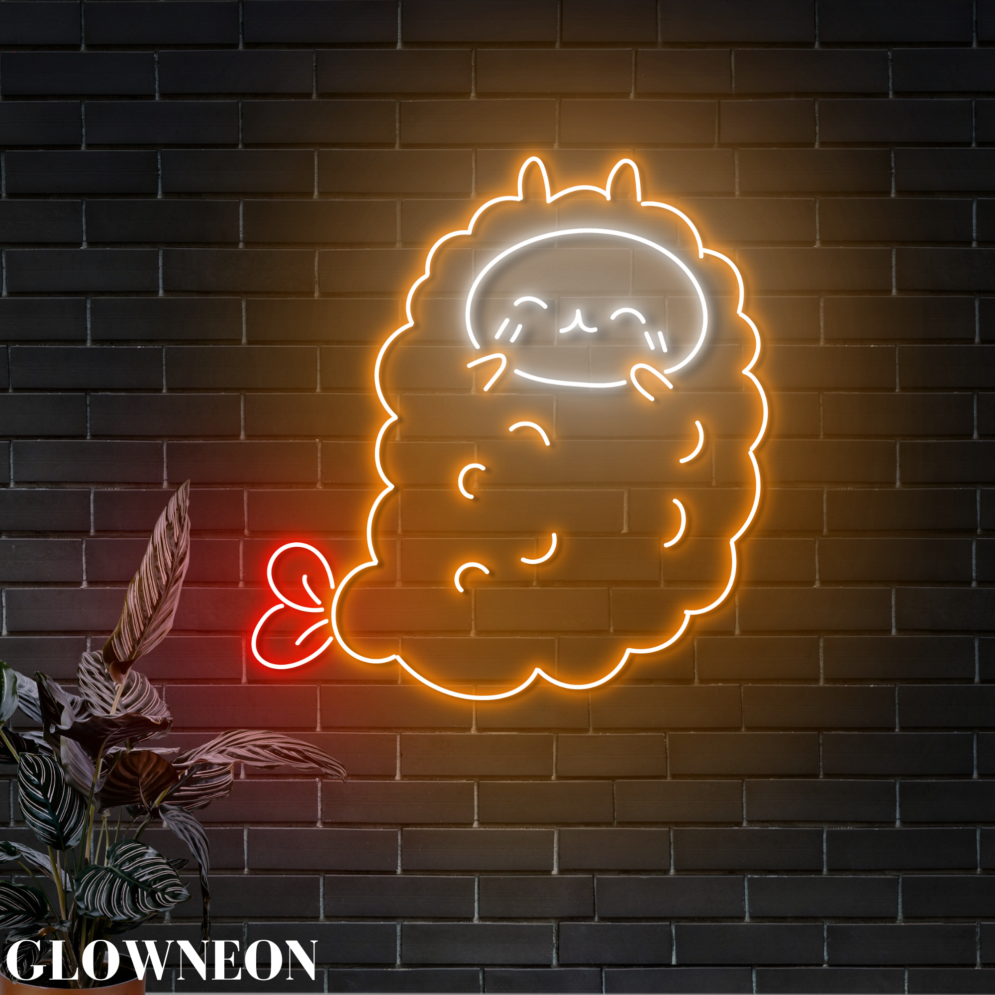 Glowneon Cat Tempura Neon Sign, Japanese Tempura Shop Led Wall Decor ...