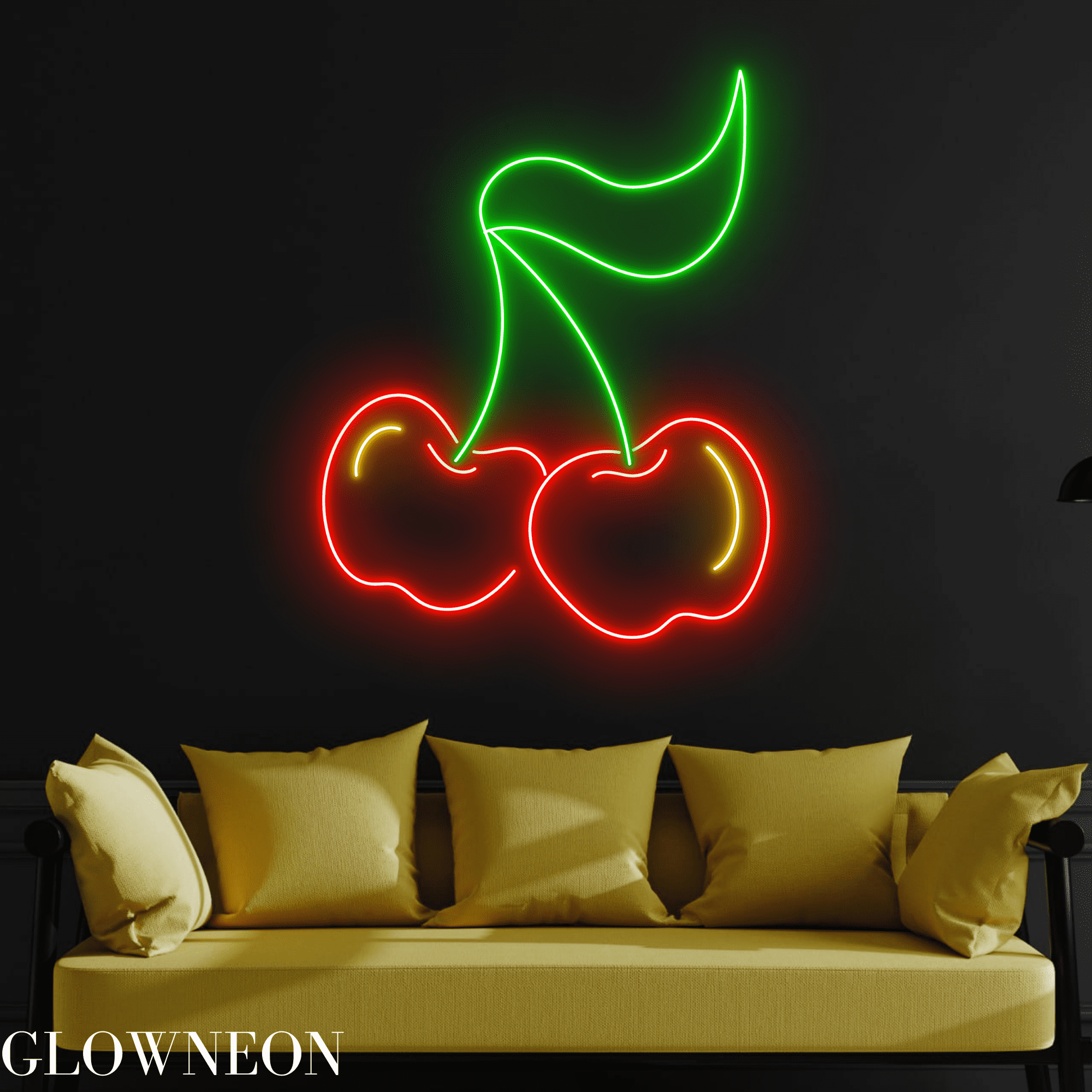 Glowneon Cherries Neon Sign, Cherry Led Sign, Cherry Fruit Shop Decor ...