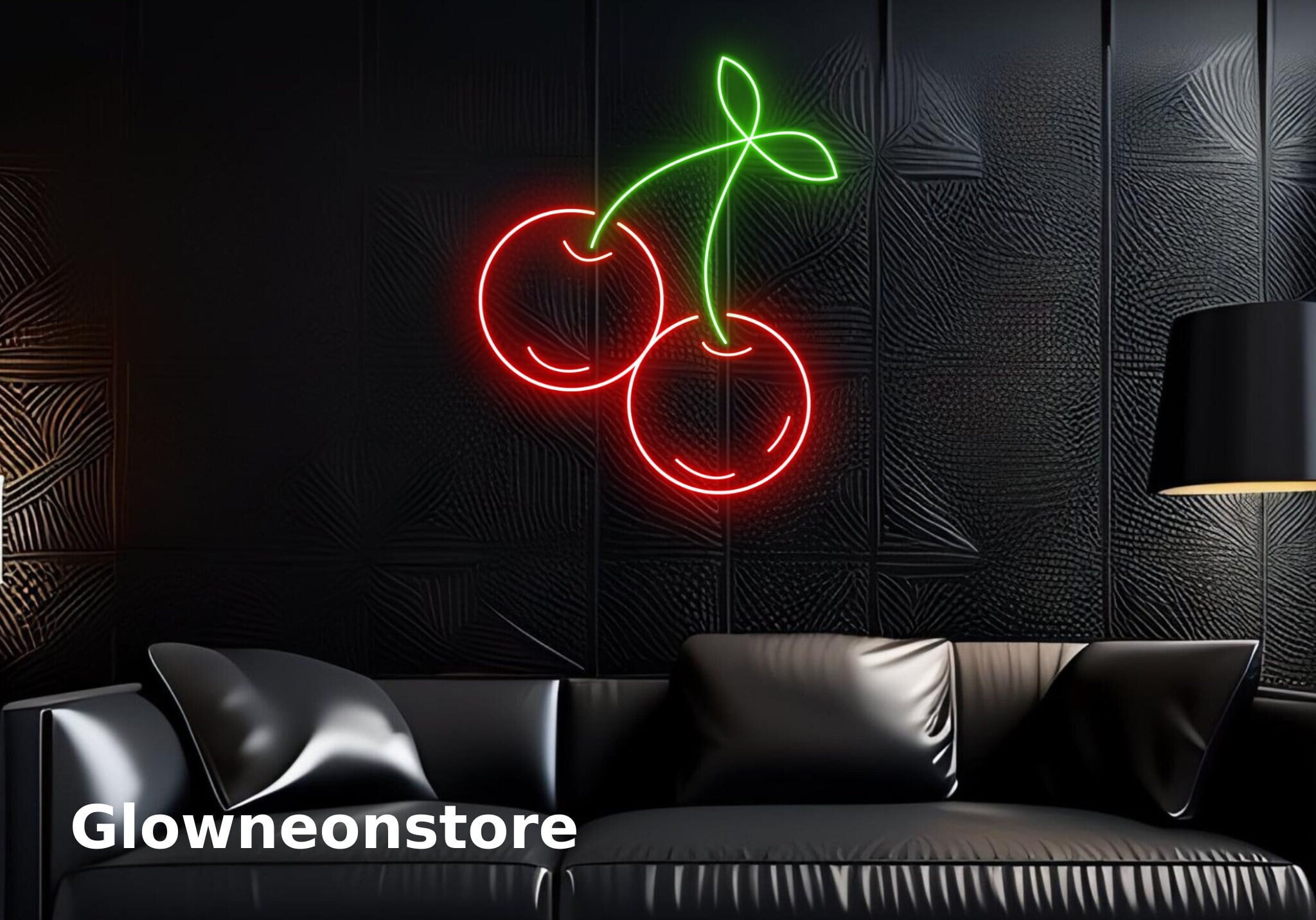 Glowneon Cherry Neon Sign, Cherry Led Sign, Cherry Fruit Sign, Fruit ...