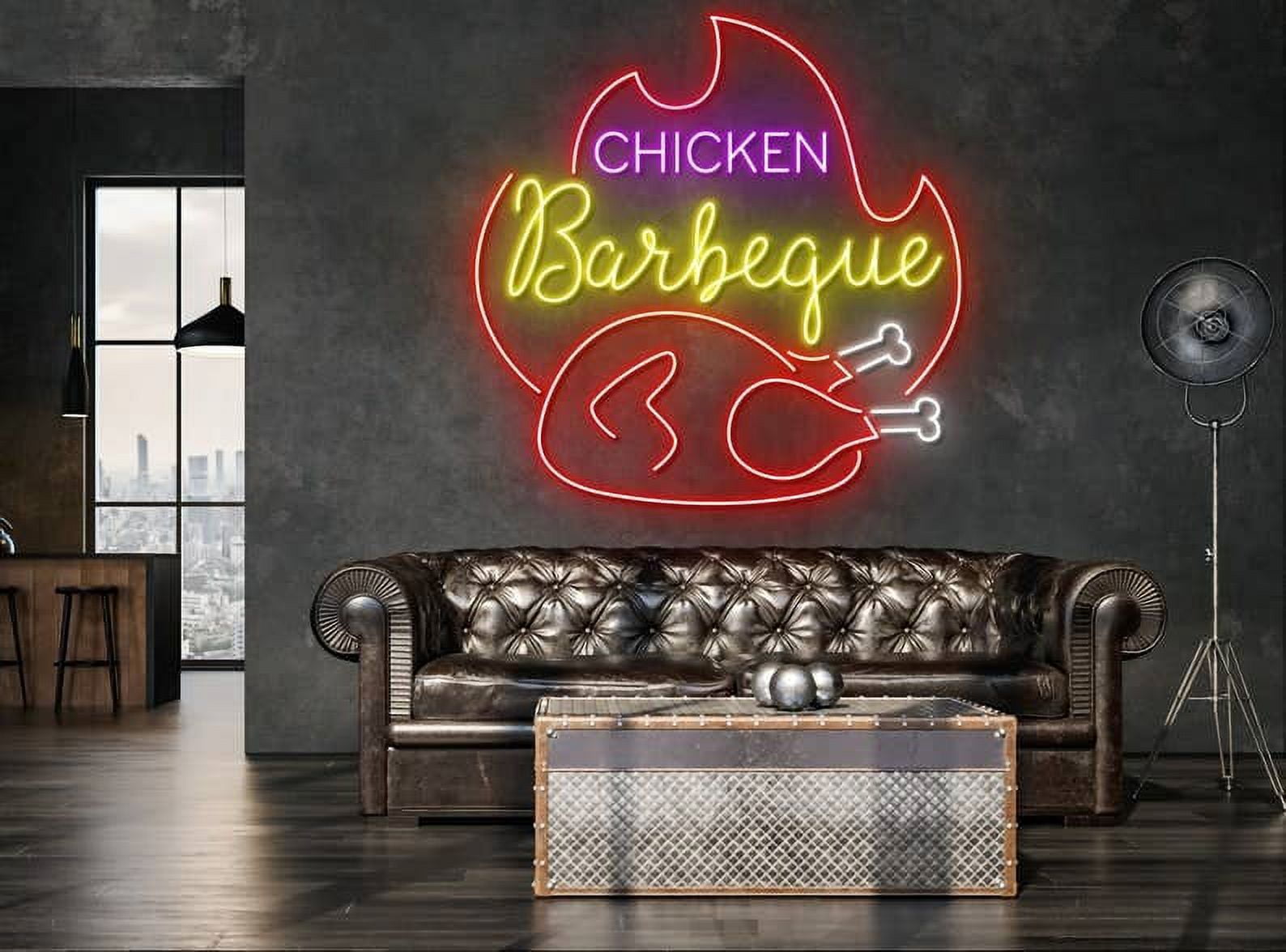 Glowneon Chicken BBQ Restaurant Neon Sign, Light sign - Walmart.com