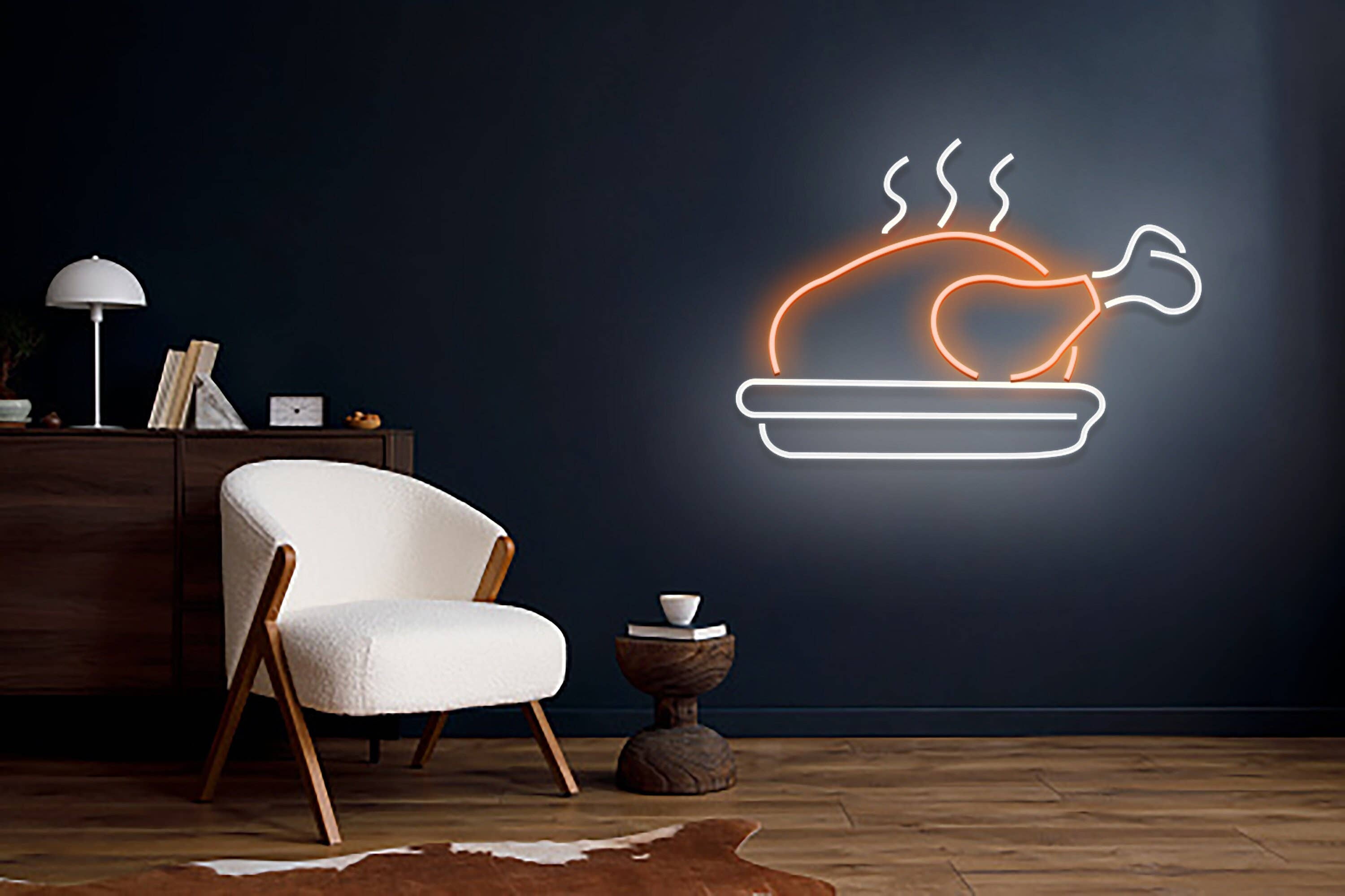 Glowneon Chicken Dishes Neon Sign, Restaurant Neon Signboard - Walmart.com