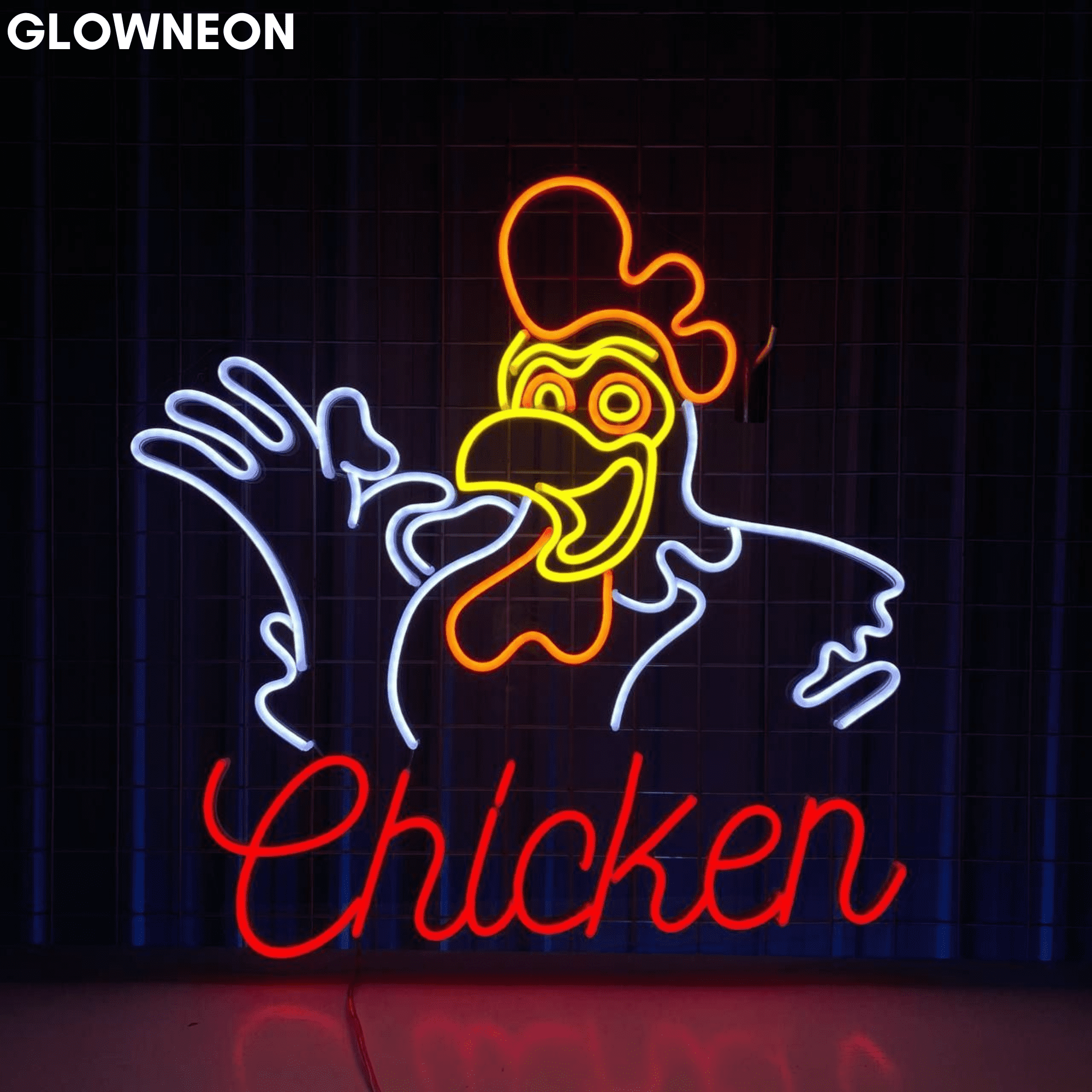 Glowneon Chicken Neon Sign, Chicken Farm Led Sign, Fried Chicken Sign ...