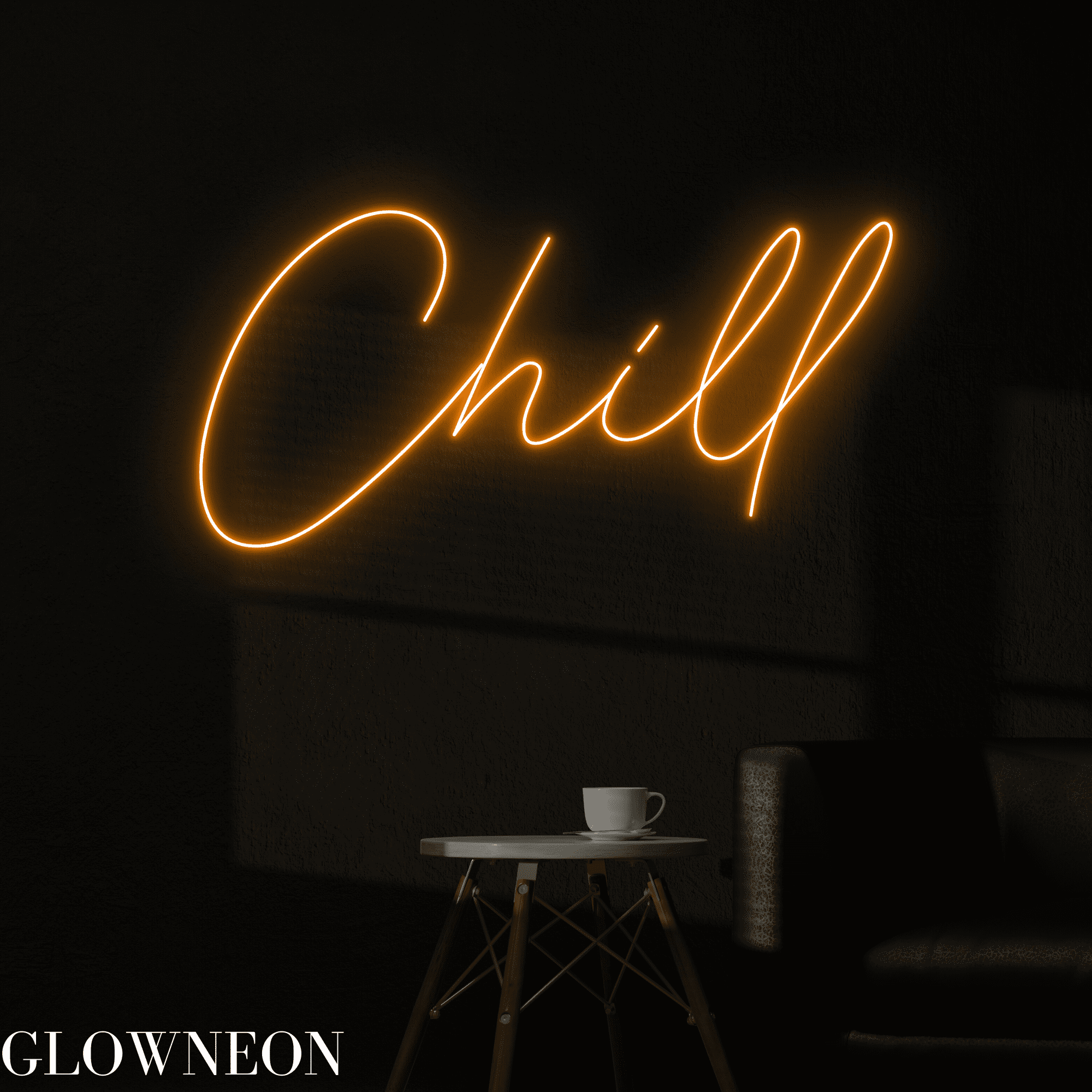 Glowneon Chill Letter Neon Sign, Chill Led Sign, Coffee Shop Decor ...