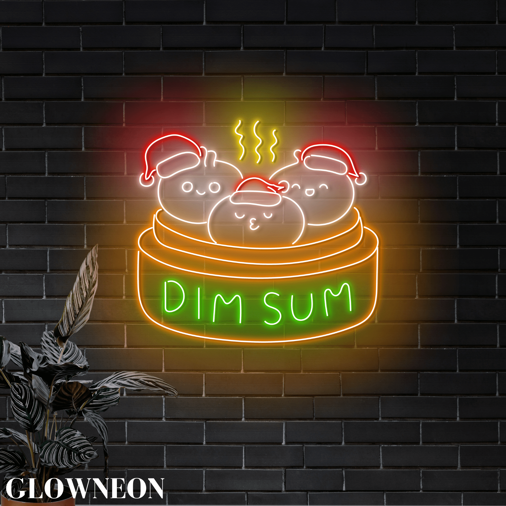 Glowneon Chinese Dim Sum Christmas Led Light, Dim Sum Xmas Wall Decor - Walmart.com