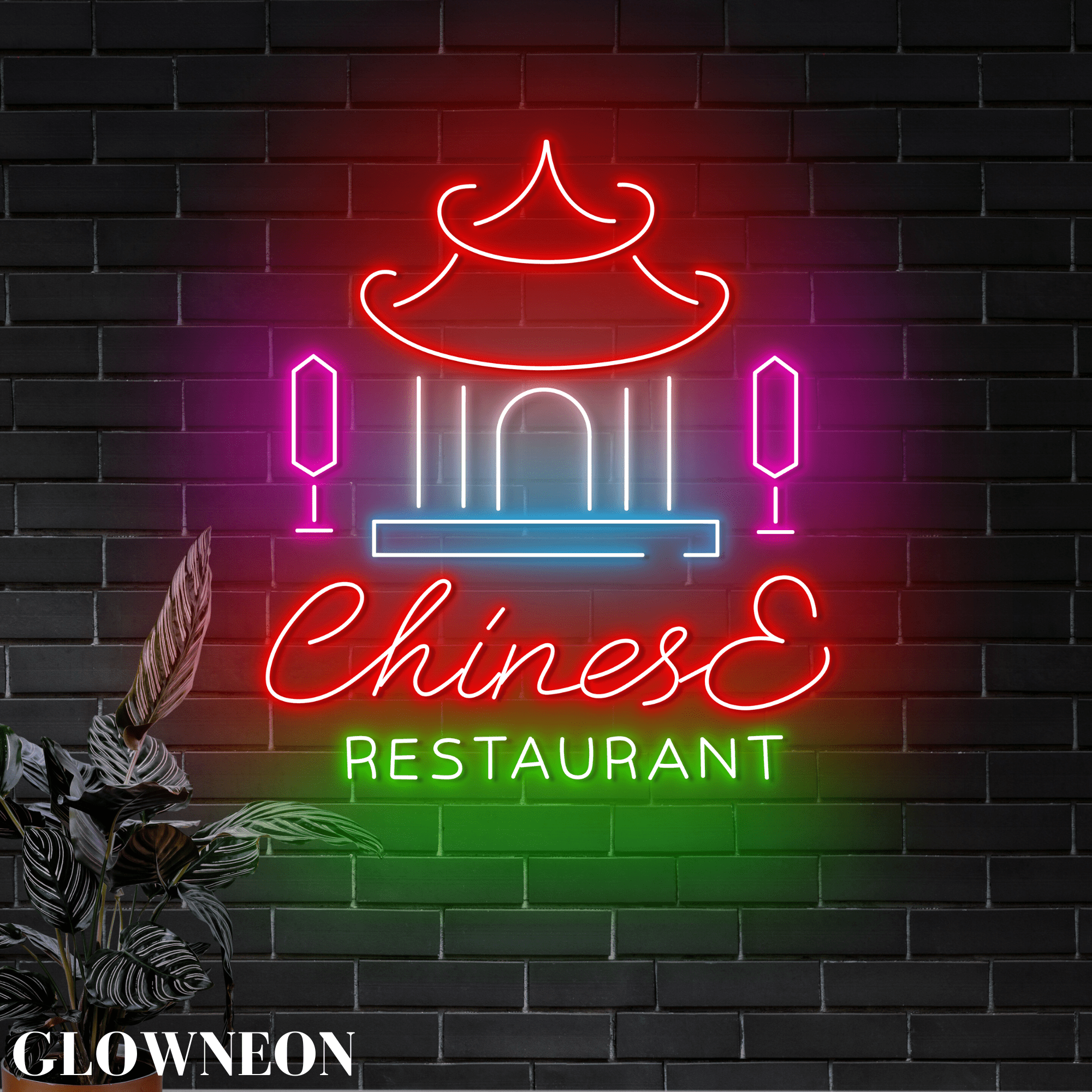 Glowneon Chinese Restaurant Led Sign, Open Chinatown Food Store Decor ...