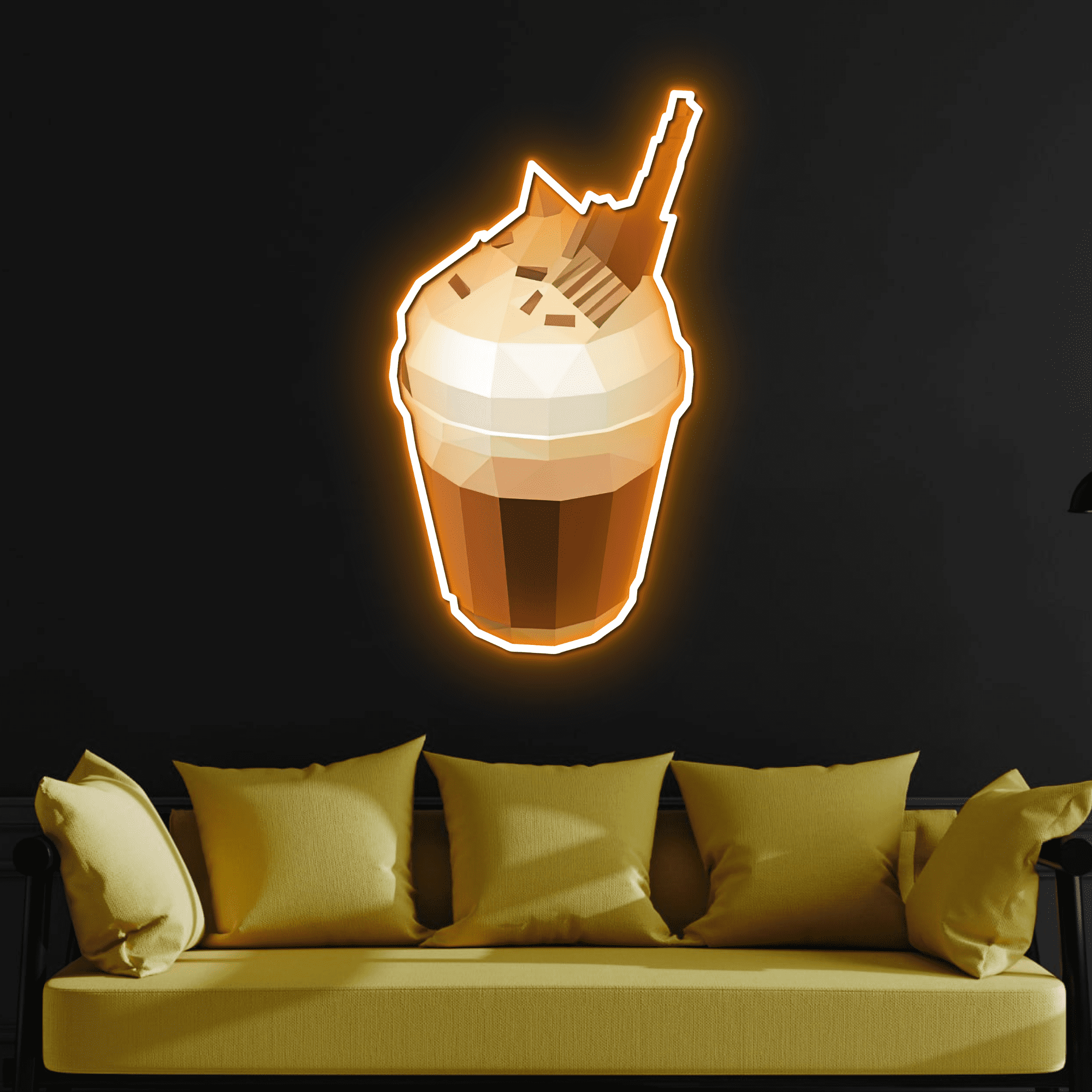 Glowneon Chocolate Milk Led Neon Print For Coffee Shop Wall Art Decor ...