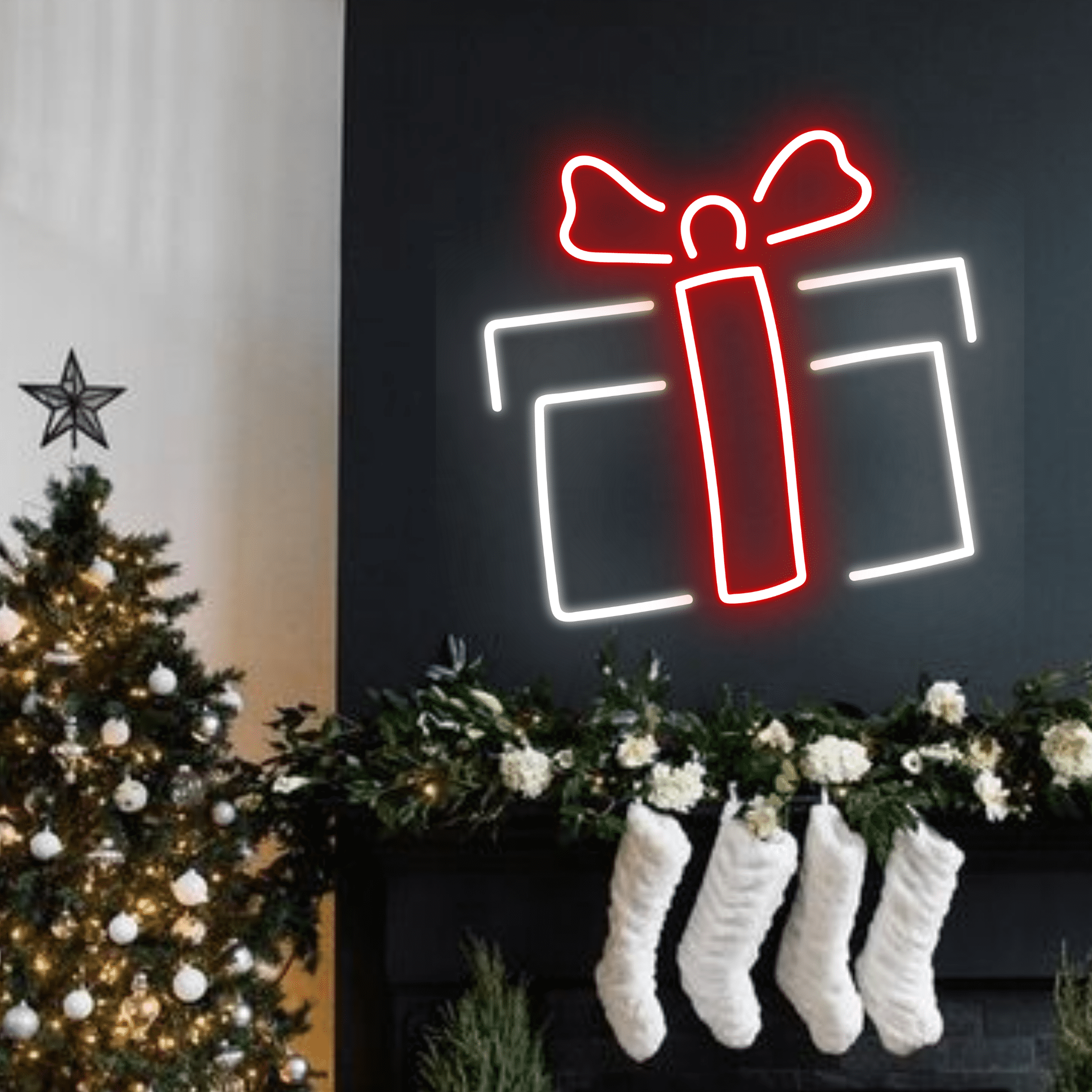 Glowneon Christmas Gift Box Neon Sign, Christmas Gifts Decor - Walmart.com