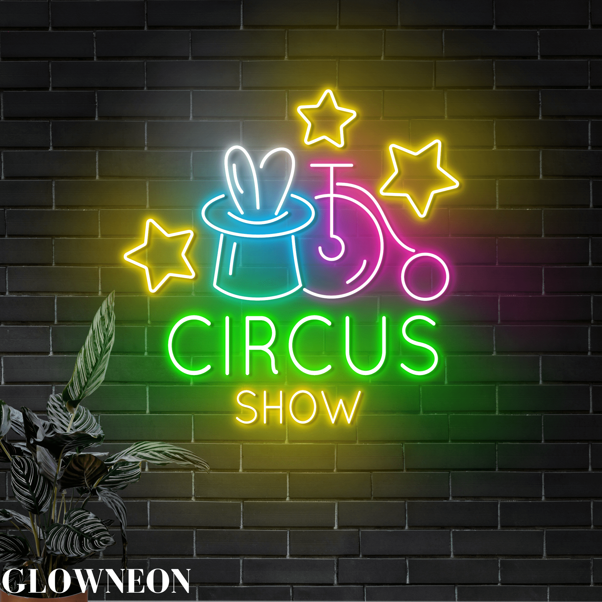 Glowneon Circus Show Neon Sign, Open Circus Performance Wall Led Sign ...