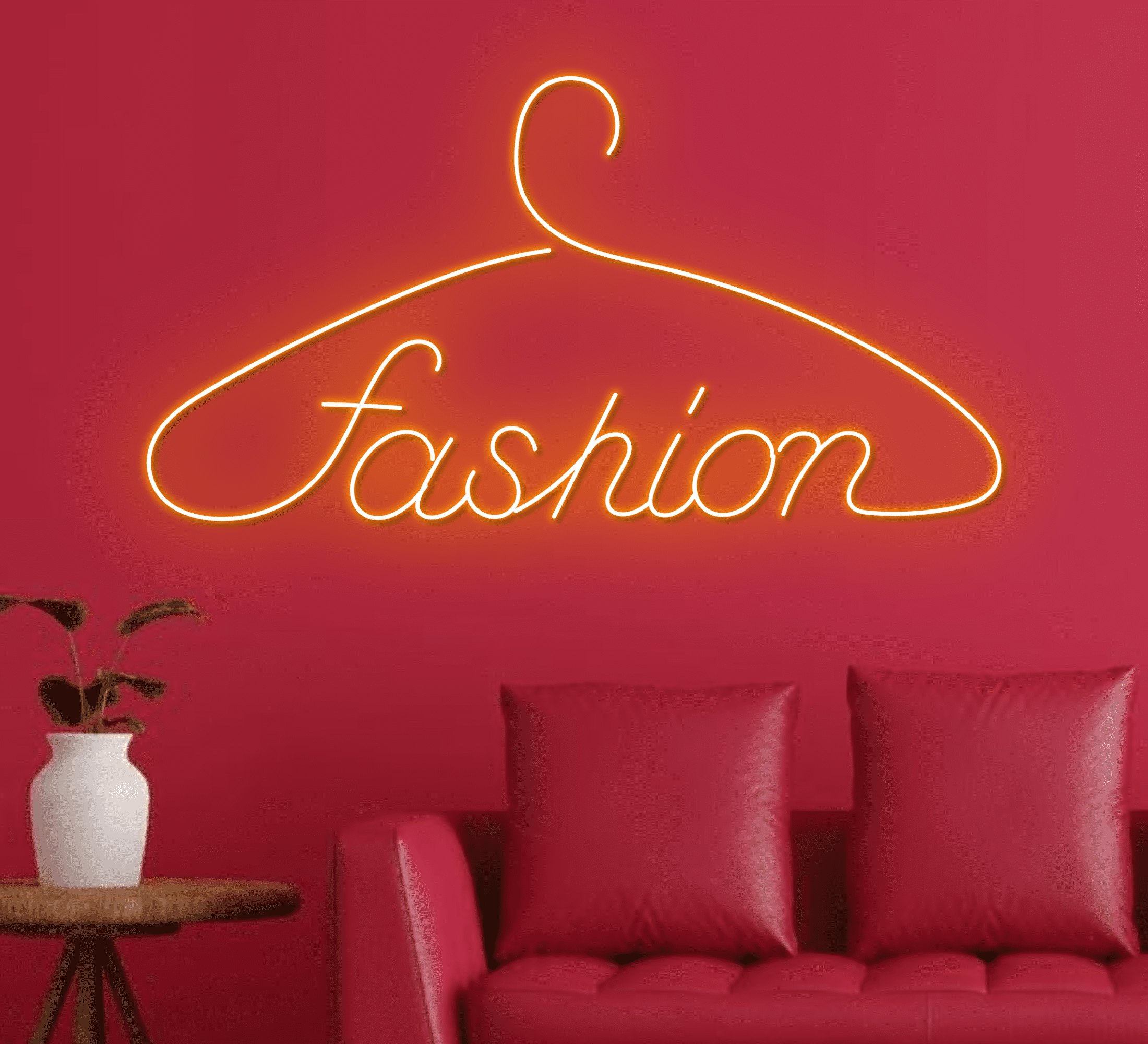 Glowneon Clothes Hanger Neon Sign, Clothes Shop Signboard Decor ...
