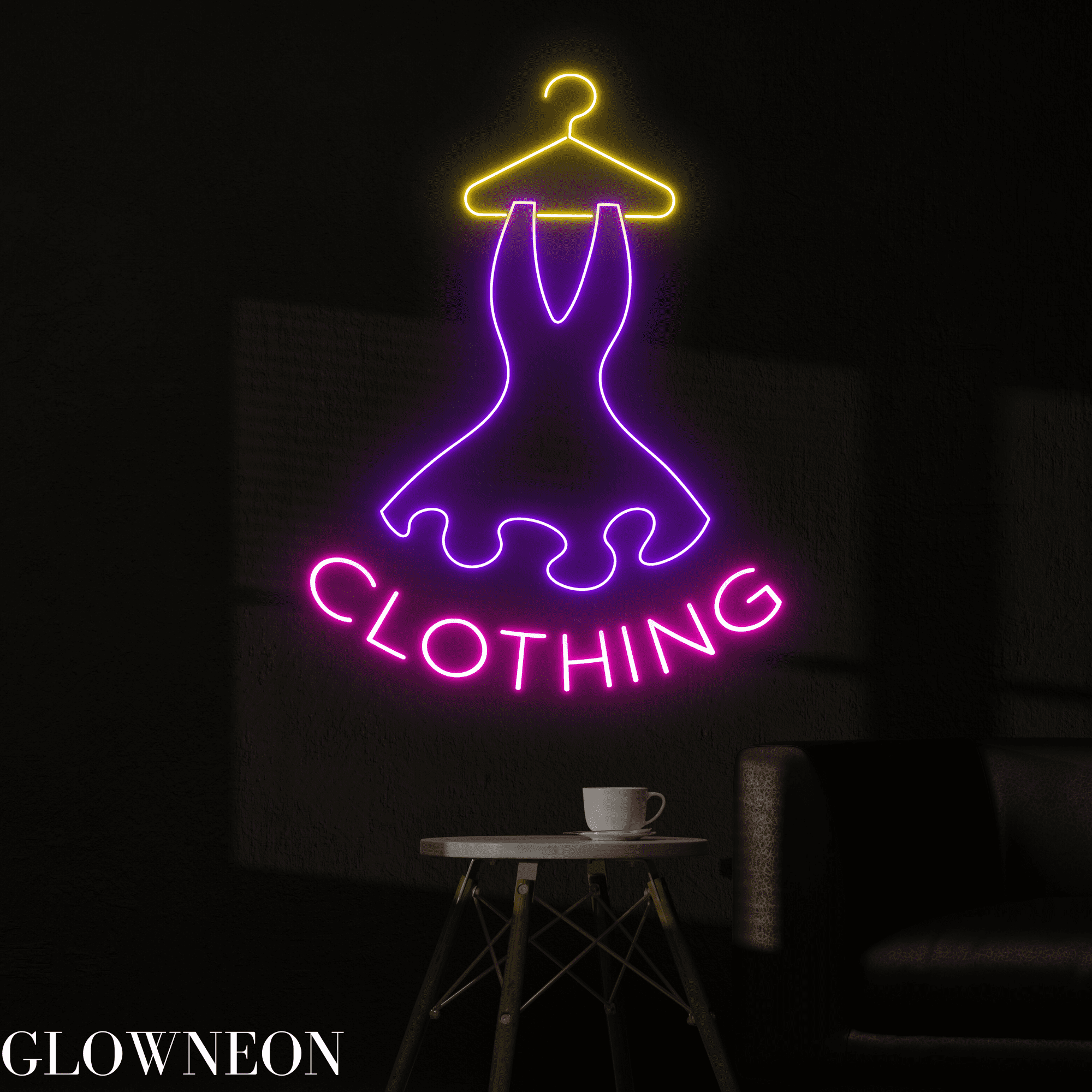 Glowneon Clothing Shop Neon Sign, Fashion Clothing Boutique Led Decor ...