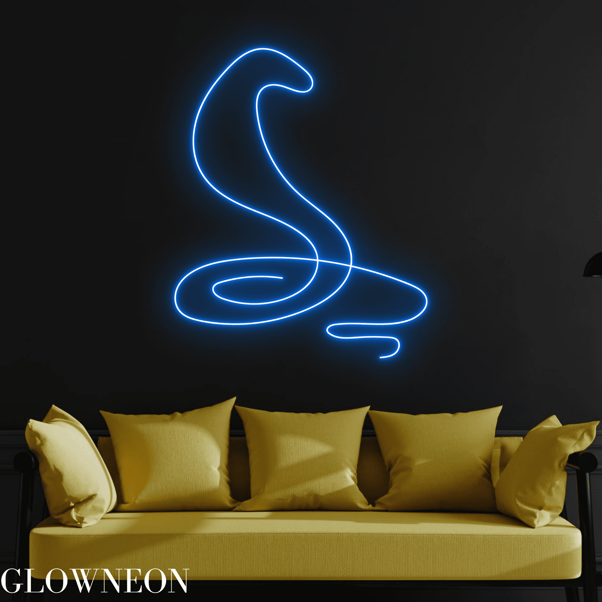 Glowneon Cobra Snake Neon Sign, Cobra Snake Led Sign, Cobra Wall Art ...