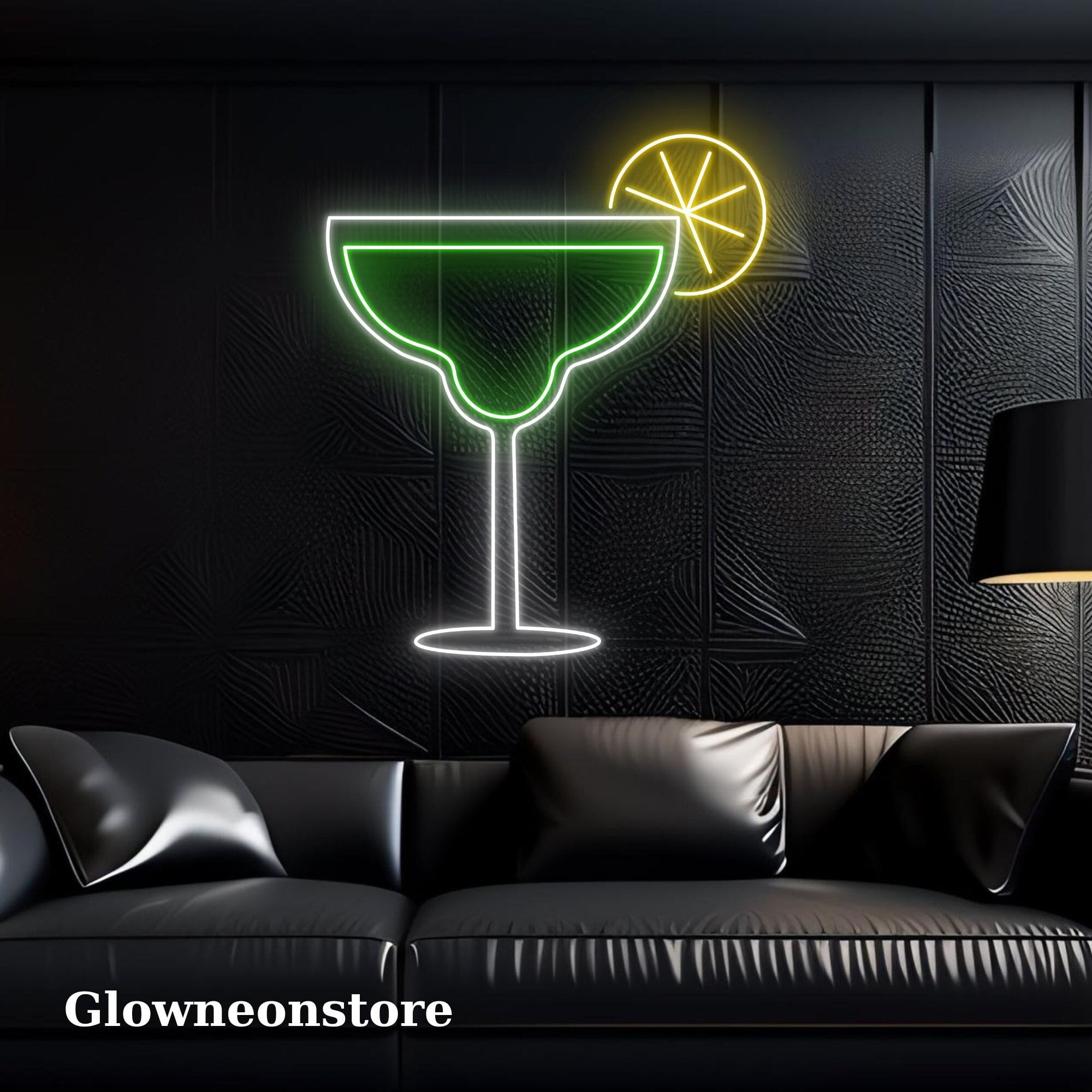 Glowneon Cocktails Lemon Neon Sign, Cocktails Lemon Led Sign, Cocktail ...