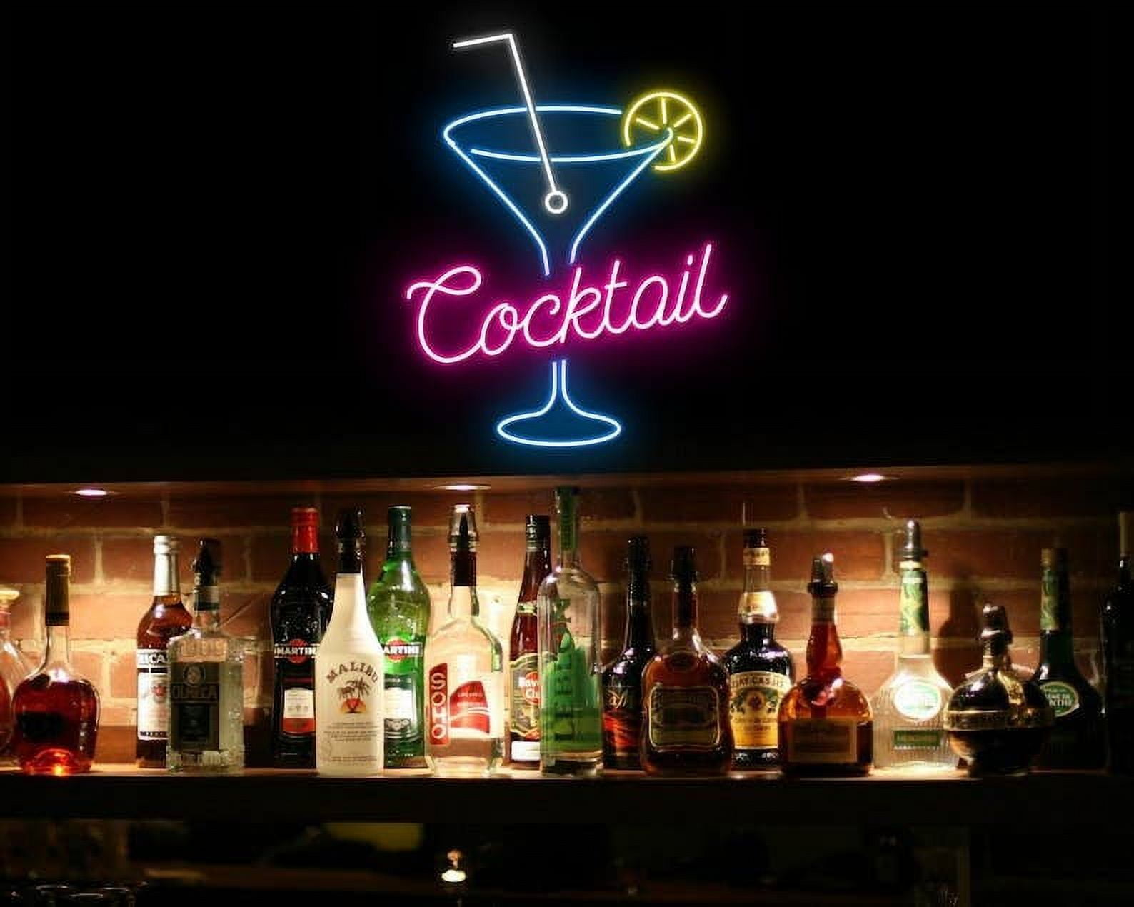 Glowneon Cocktails Party Bar Pub Neon Signs, Bar LED Lights - Walmart.com
