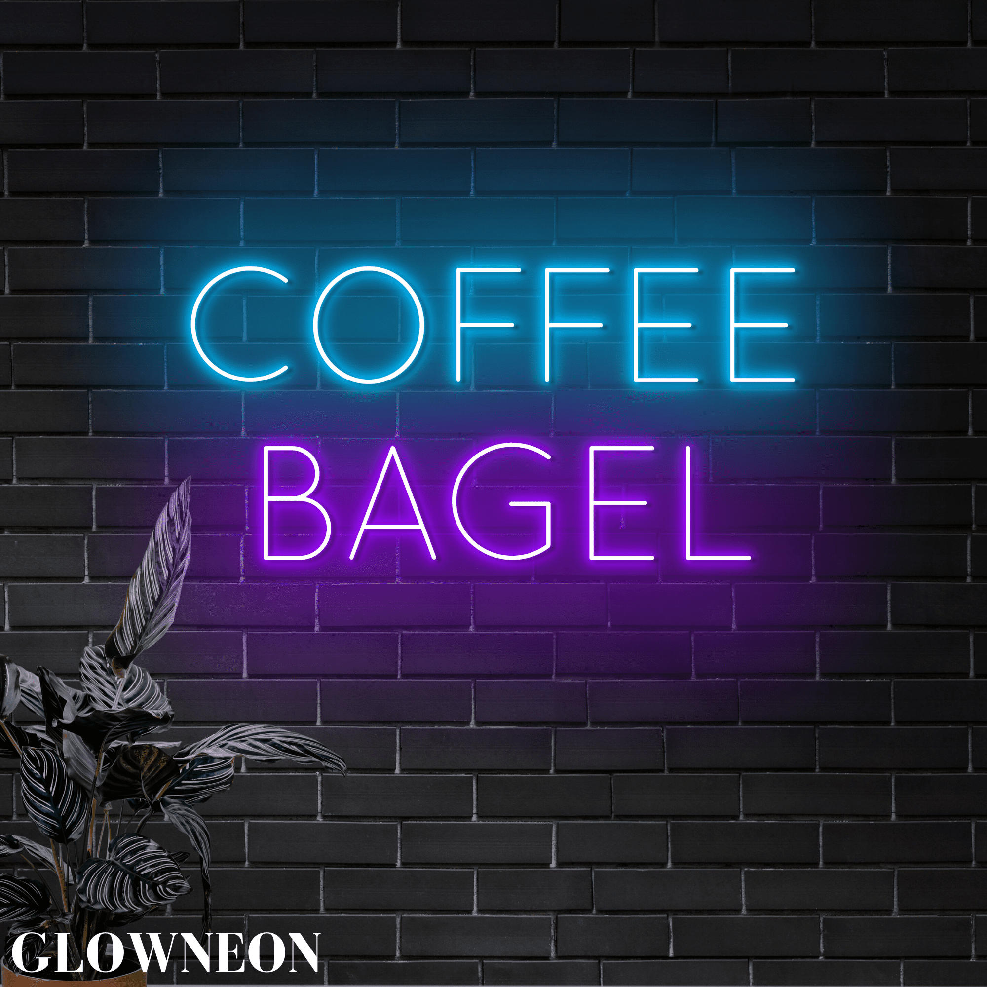 Glowneon Coffee Bagel Led Sign, Cafeteria Neon Sign, Bagel Shop Decor ...