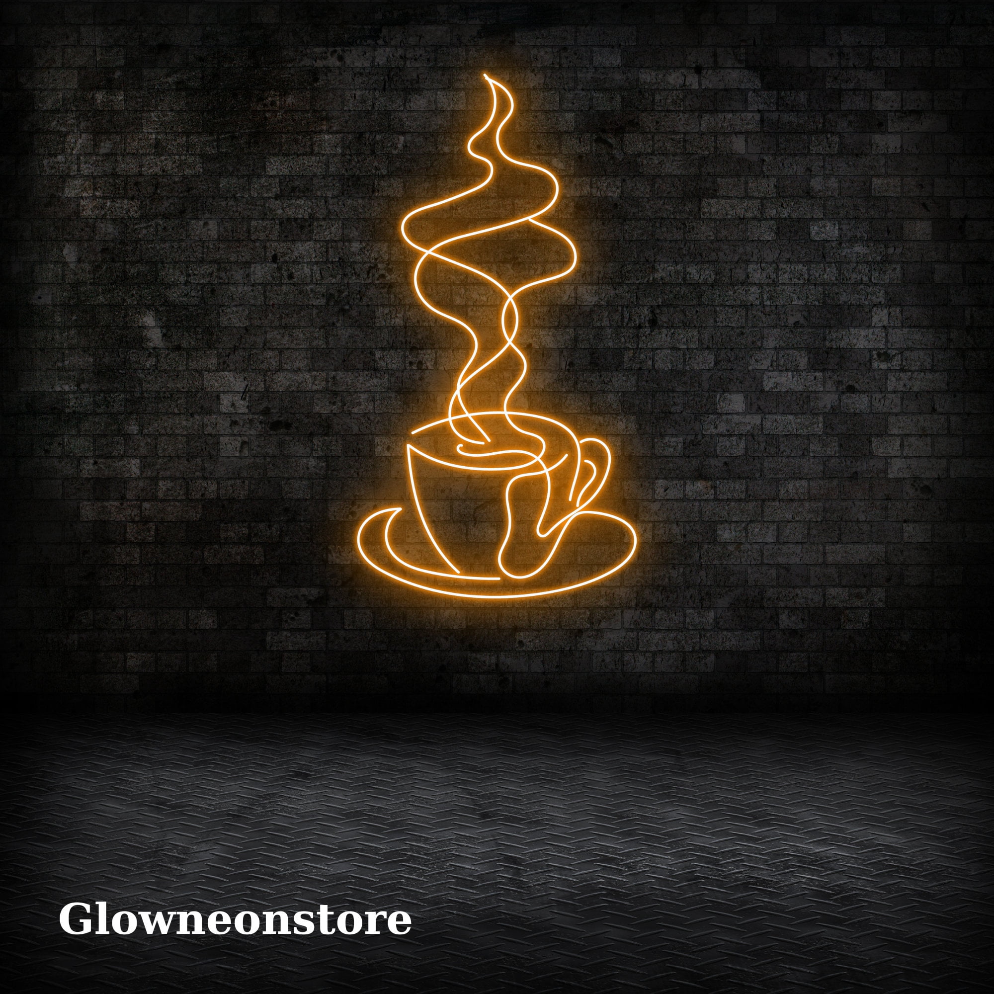 Glowneon Coffee Cup Neon Sign, Coffee Shop Led Light Decor, Coffee Neon ...