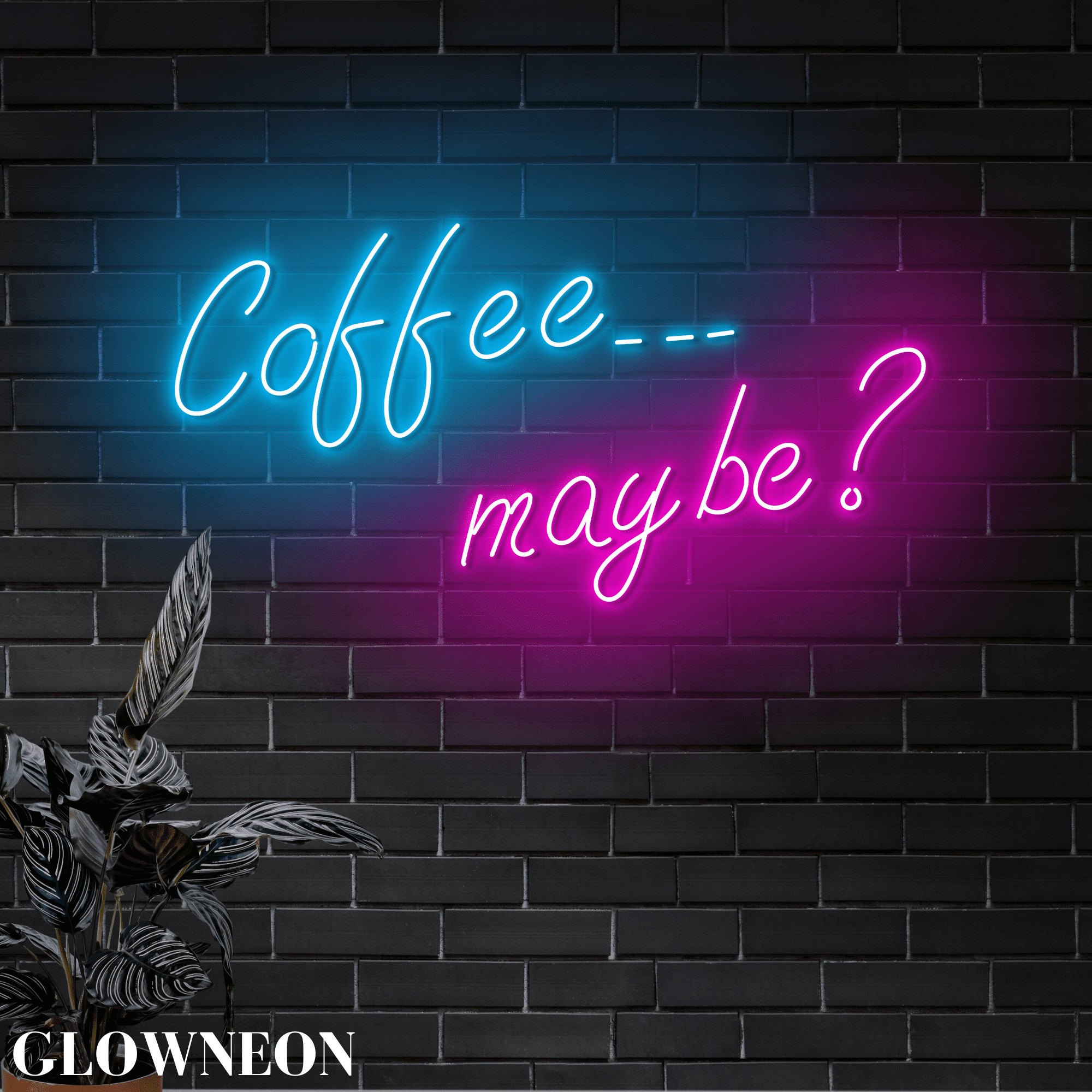 Glowneon Coffee Maybe Neon Wall Art, Coffee Shop Led Sign, Cafe Decor ...