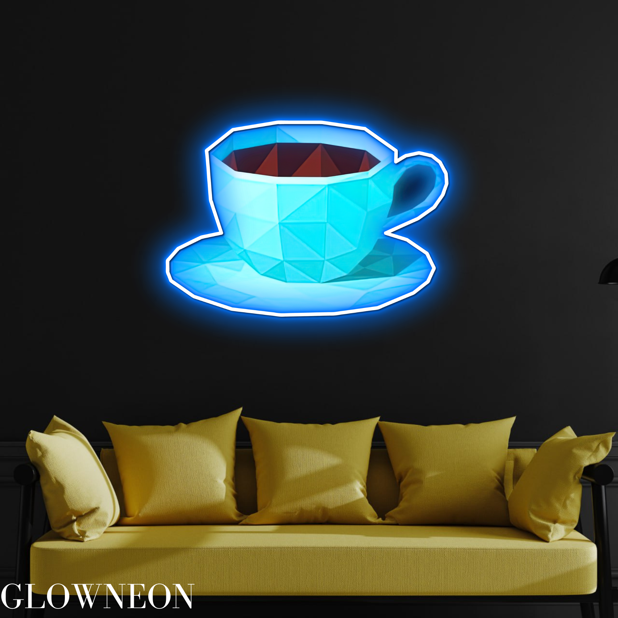 Glowneon Coffee Neon Acrylic, Cafe Shop Wall Decor, Coffee Led Light ...