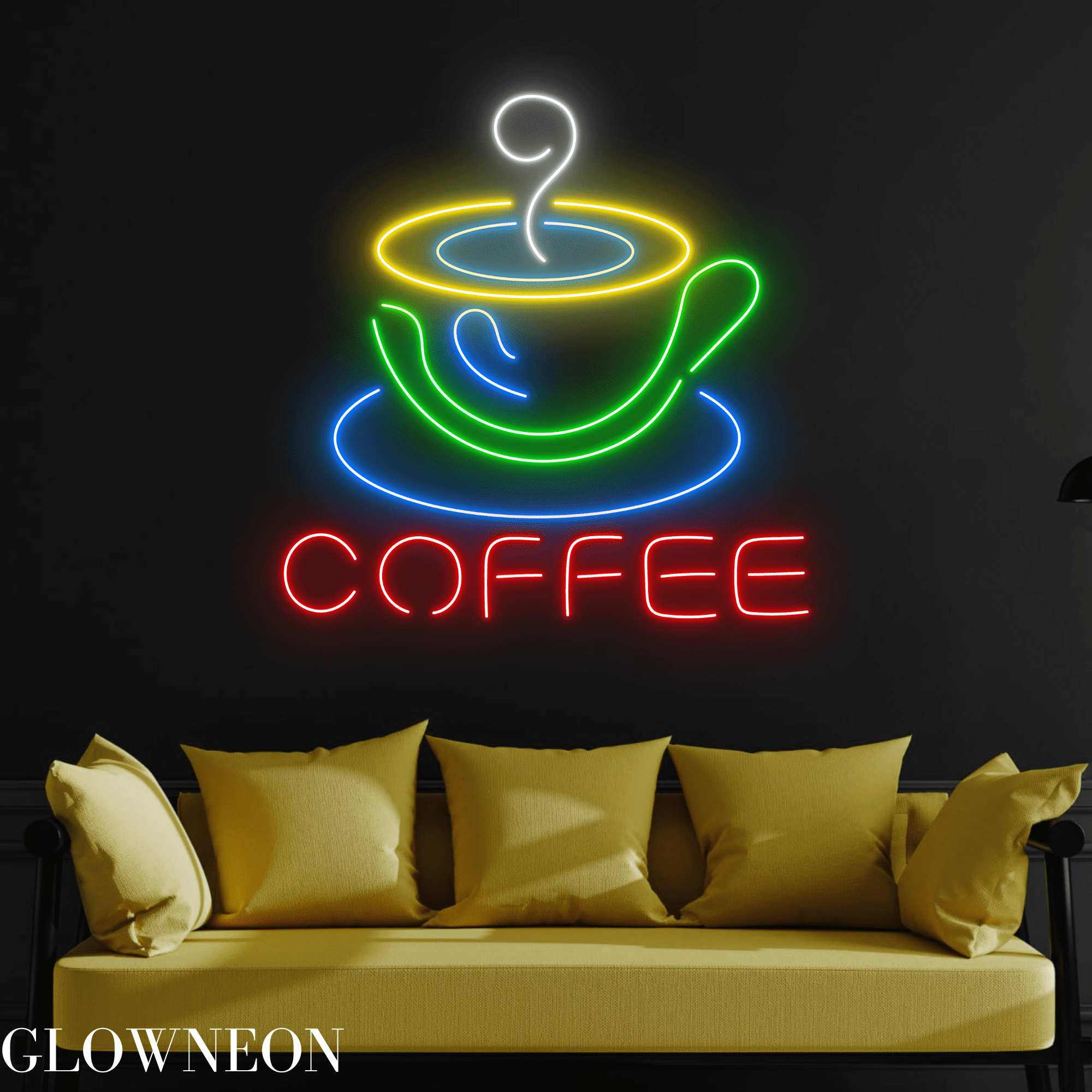 Glowneon Coffee Neon Sign, Coffee Led Sign, Coffee Shop Wall Decor ...