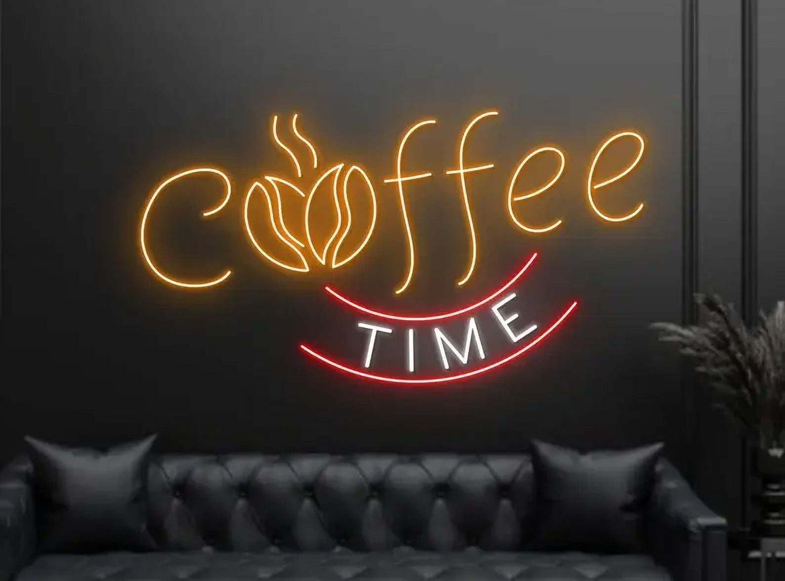 Glowneon Coffee Time Neon Signs, Coffee Shop Signboard Lights Decor ...