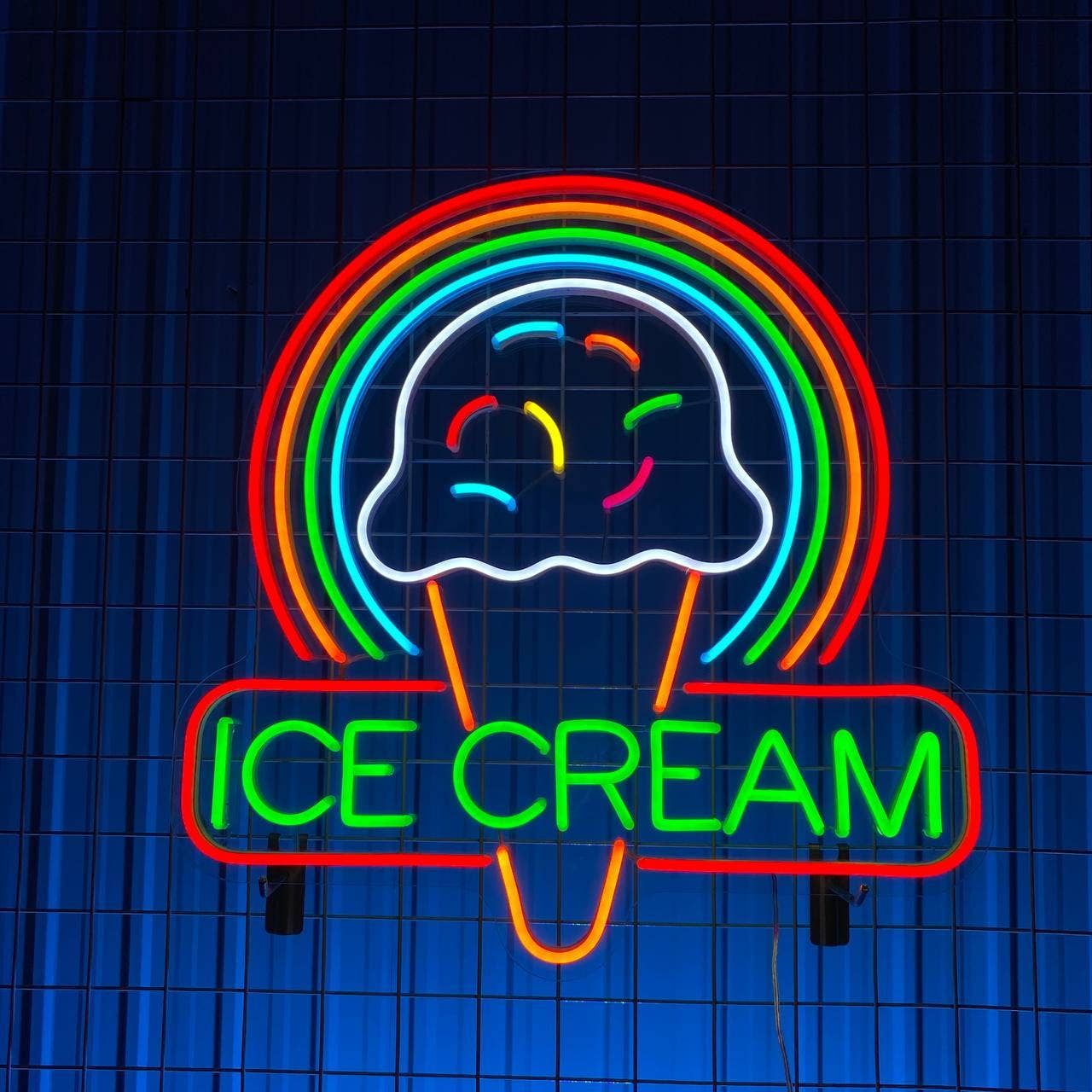 Glowneon Colorful Ice Cream Neon Sign, Ice Cream Parlor Wall Decor ...